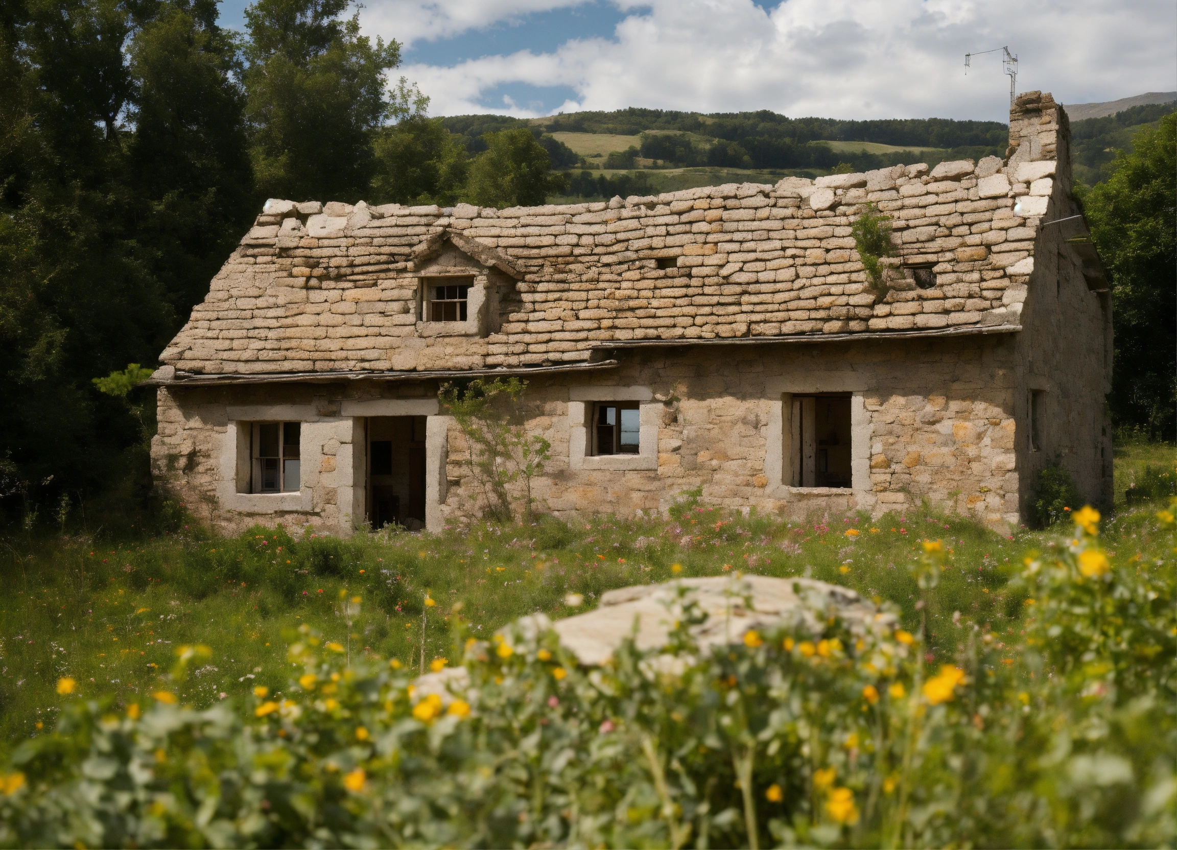 Lexica - A modest rustic farmhouse on the ground floor with stone and ...