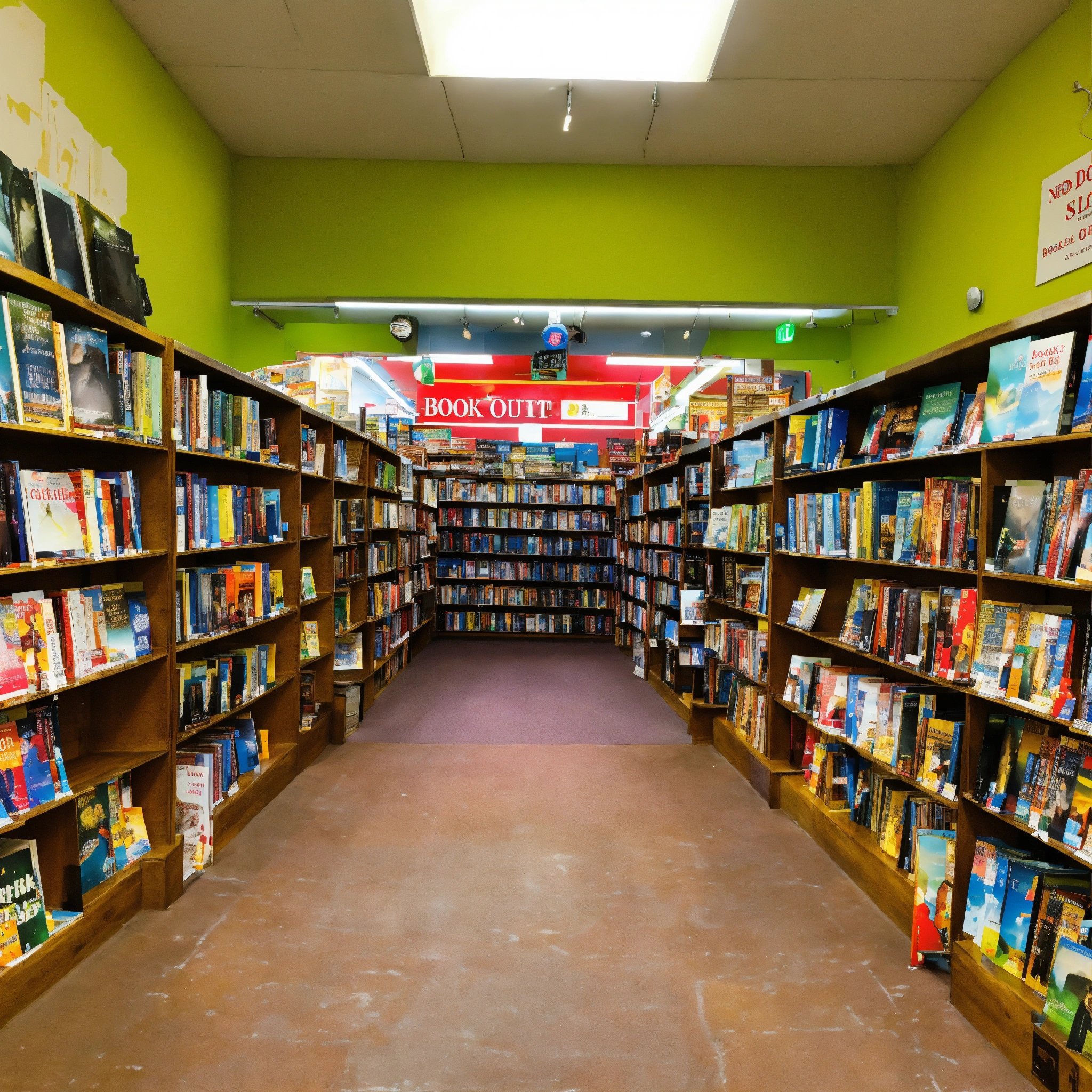Lexica - A photo of a book outlet with a wide selection of books. The ...