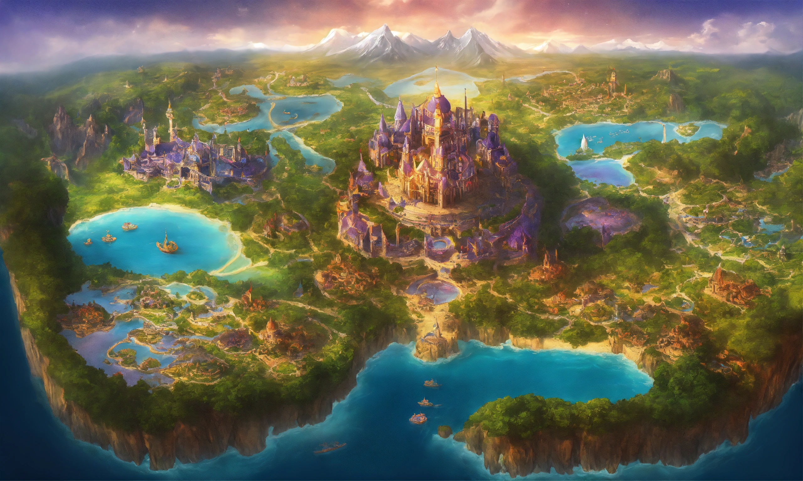 Lexica - Fantasy Map of a magical world called Eden, with 9 kingdoms ...