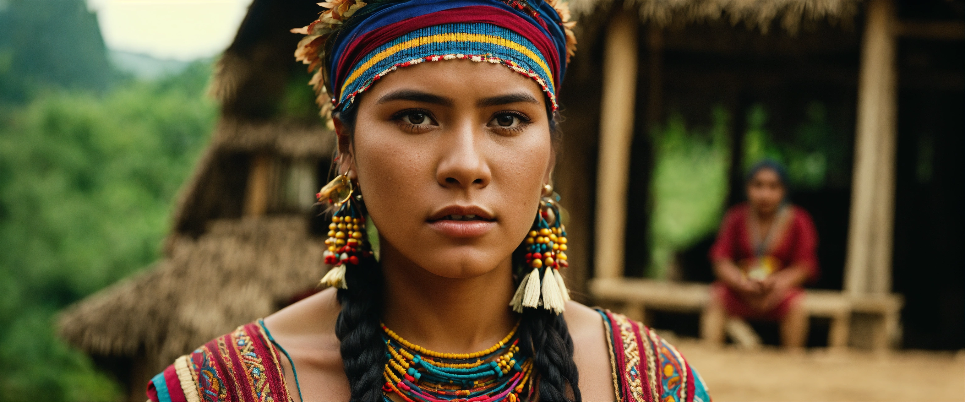 Lexica - Portrait of young south american amazonian Native woman with ...