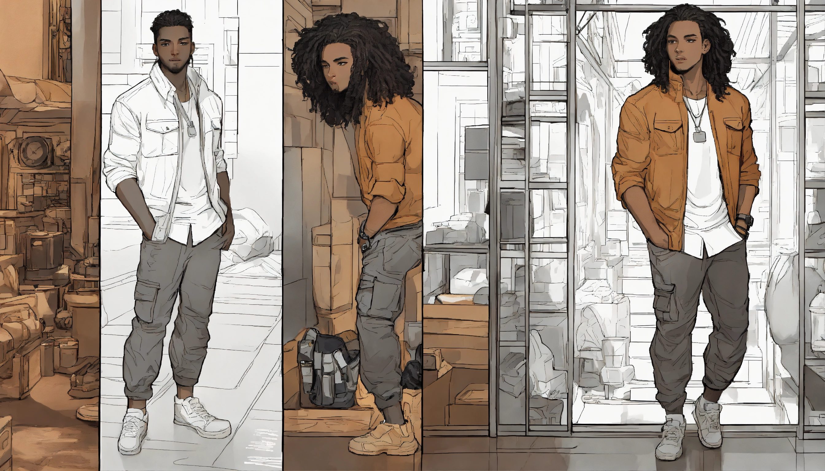 Lexica - Dark dark complexion fully clothed athletic man. Realistic ...