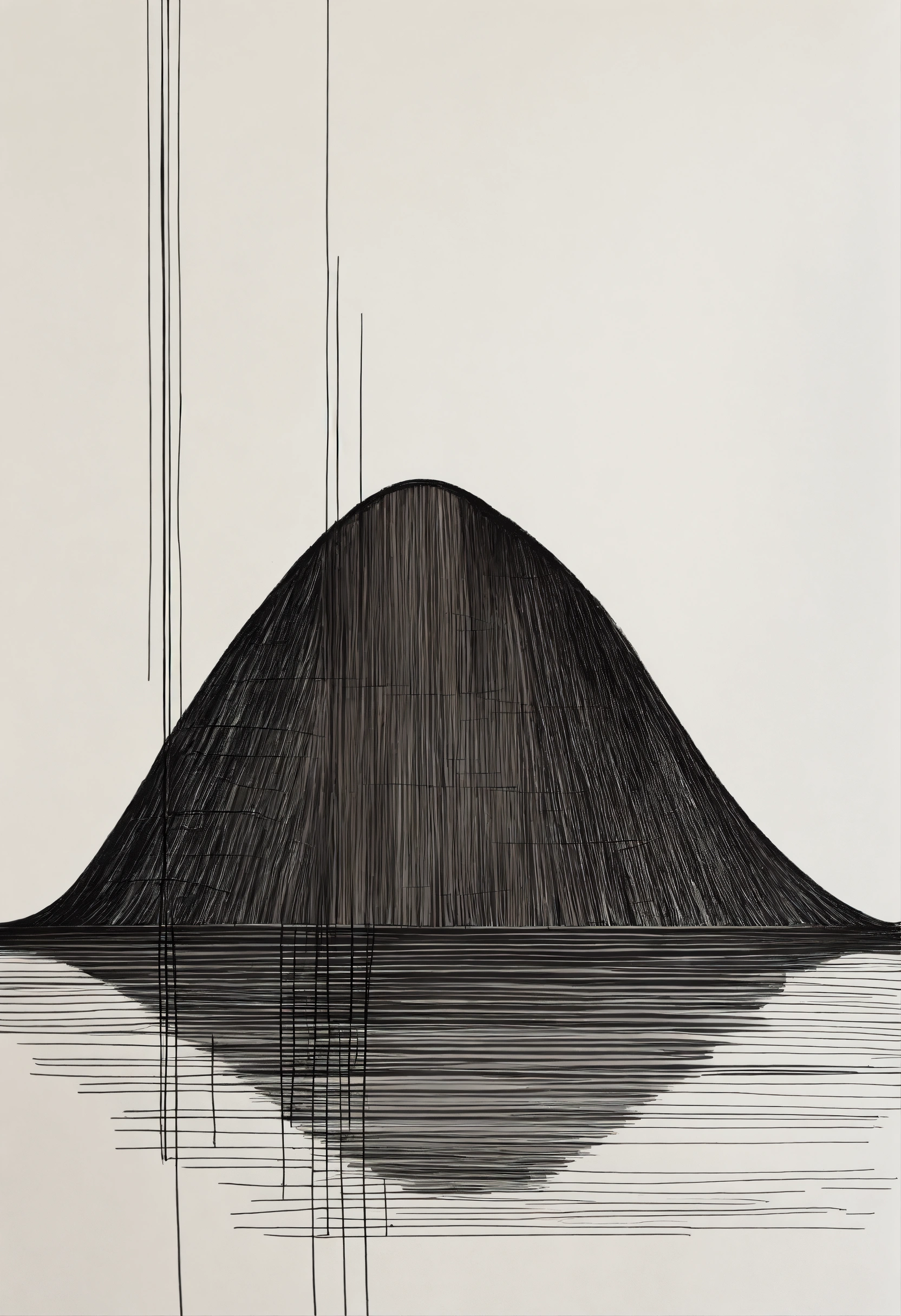 Lexica - Painting of a one black line drawing in white background ...