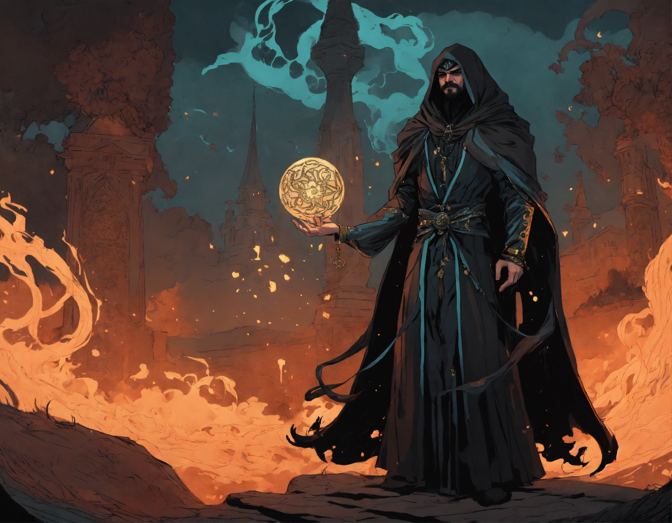 Lexica - A persian necromancer, shrouded in dark magic, commanding ...