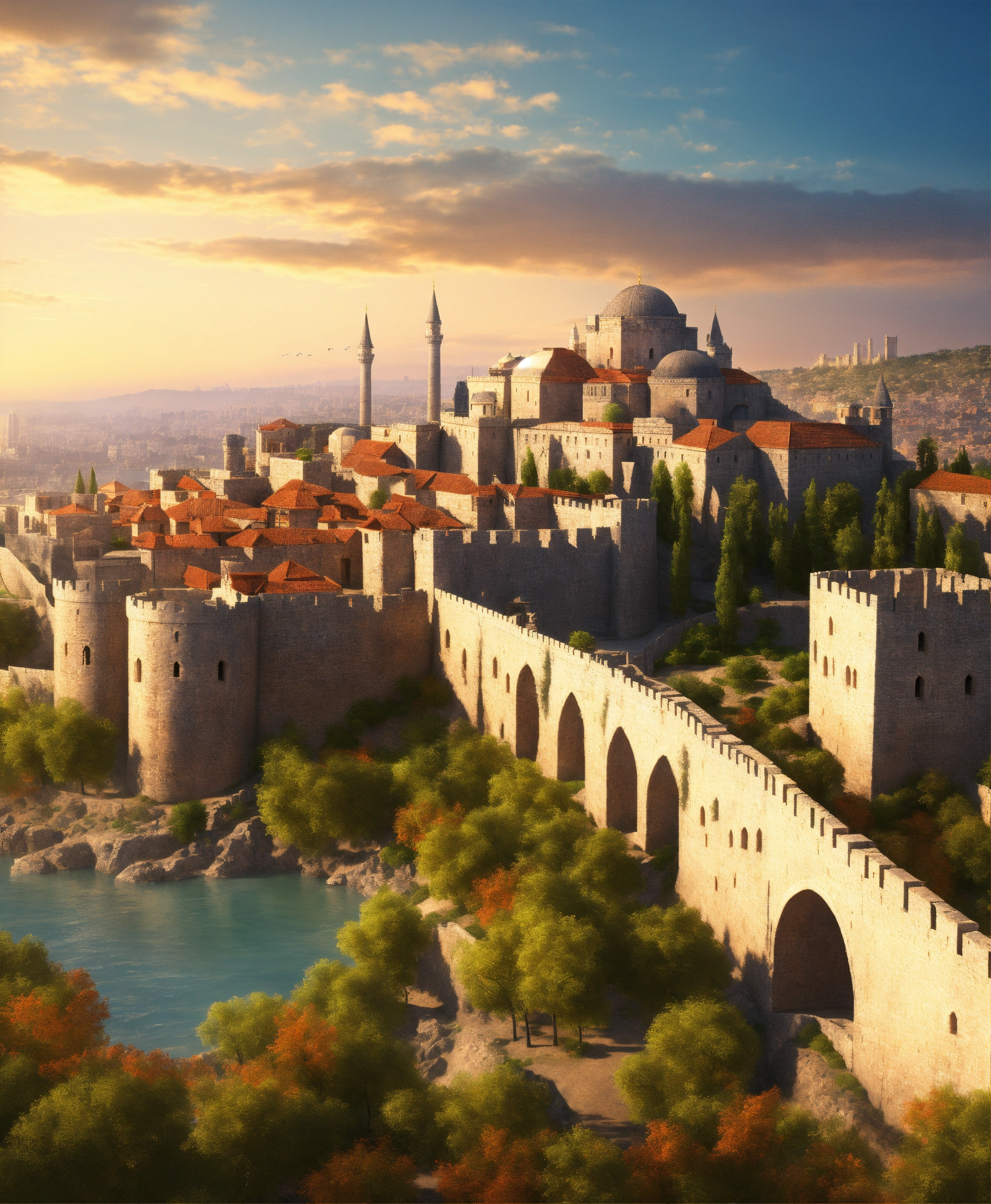 Lexica - 3d ancient fortress, castle, walls of constantinople, walls of ...