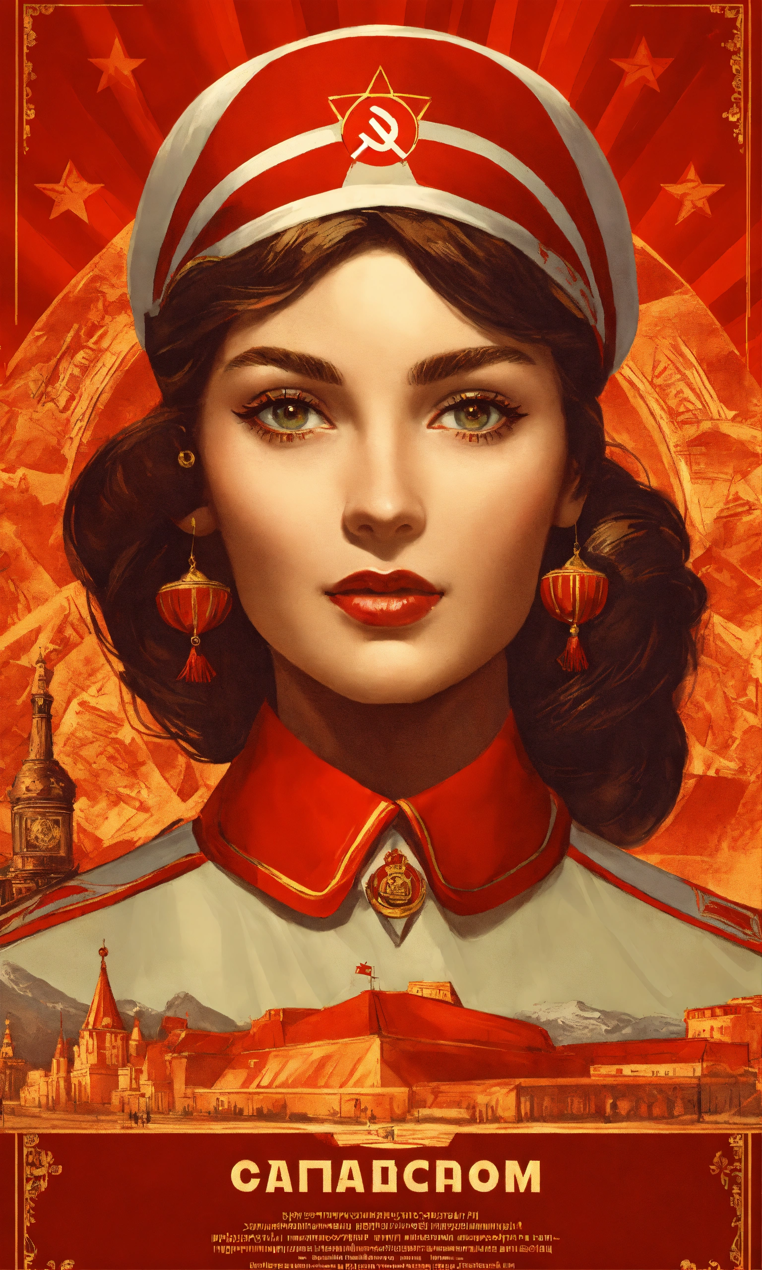 Lexica - Create a USSR woman as in old style soviet union advertising