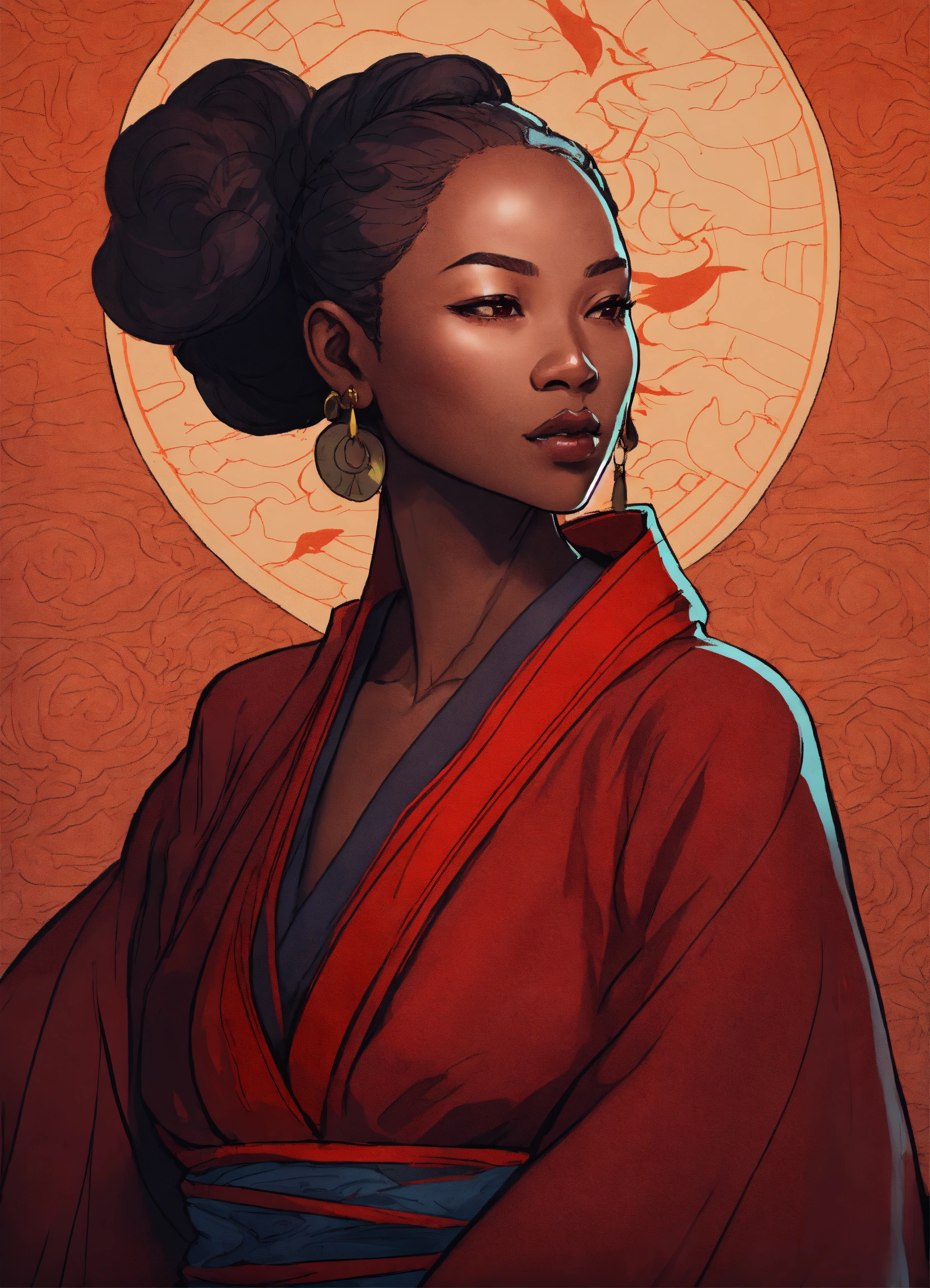 Lexica - An African woman cultivator with full lips and a broad nose in ...