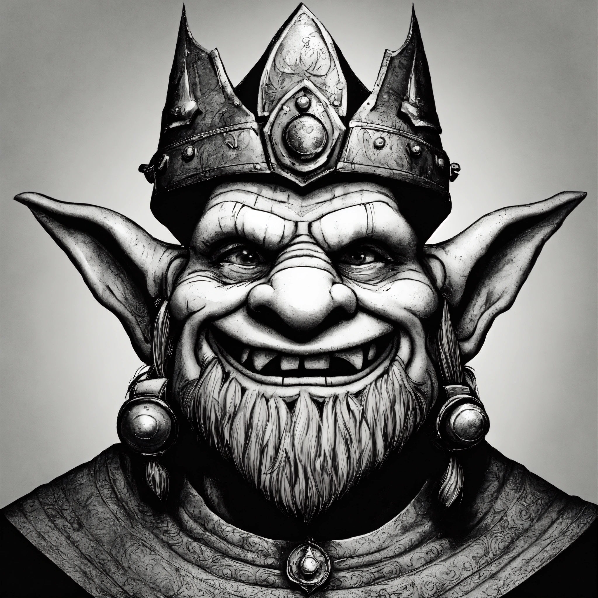 Lexica - Draw one funny troll head fantastic medieval. The drawing is ...