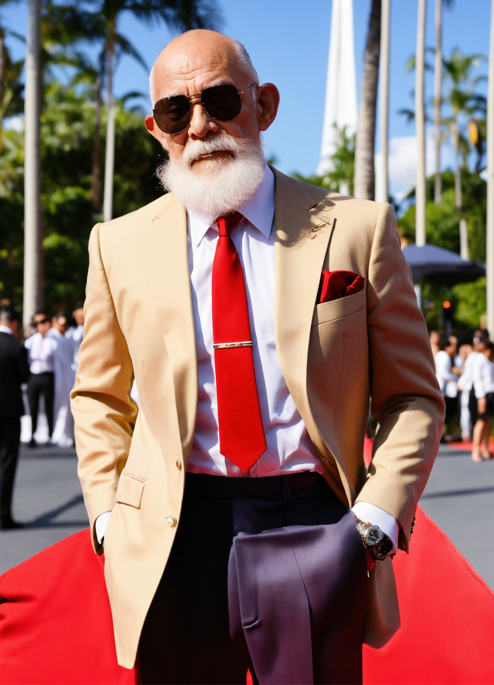 Lexica - Master roshi in a high class suit and tie for the red carpet ...