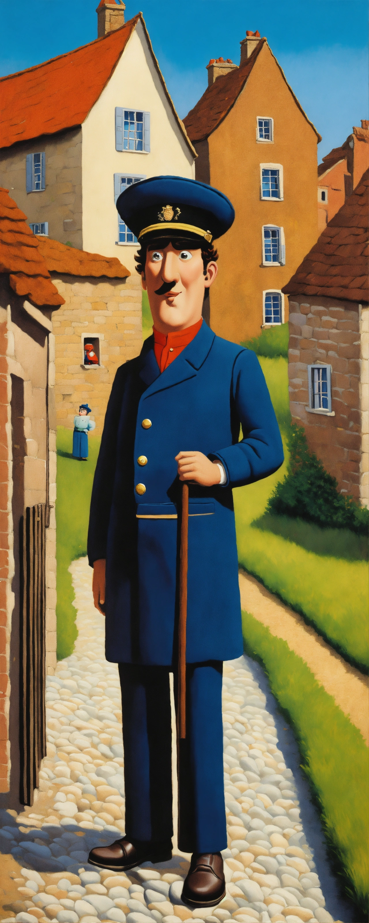 Lexica - Fine illustration of the comedy cartoonish character "postman ...