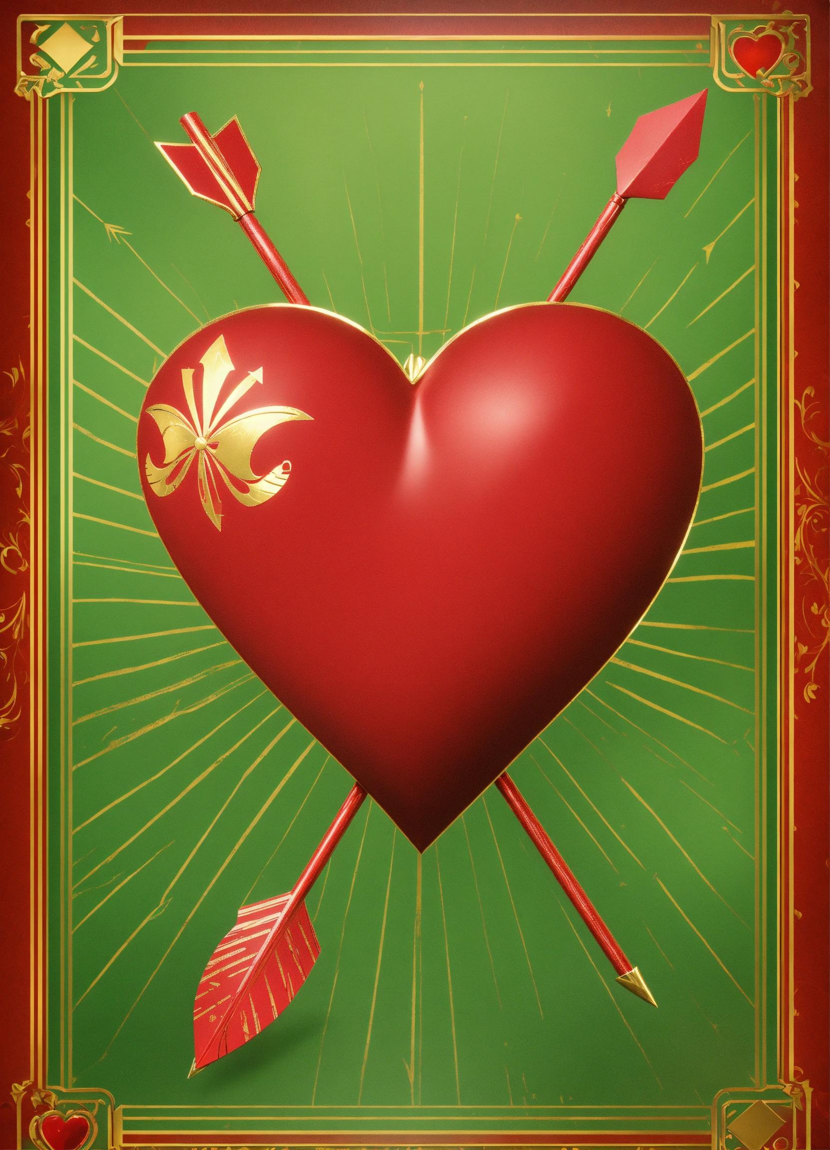 Lexica - A realistic red heart whit a arrow crossing it, based on the ...