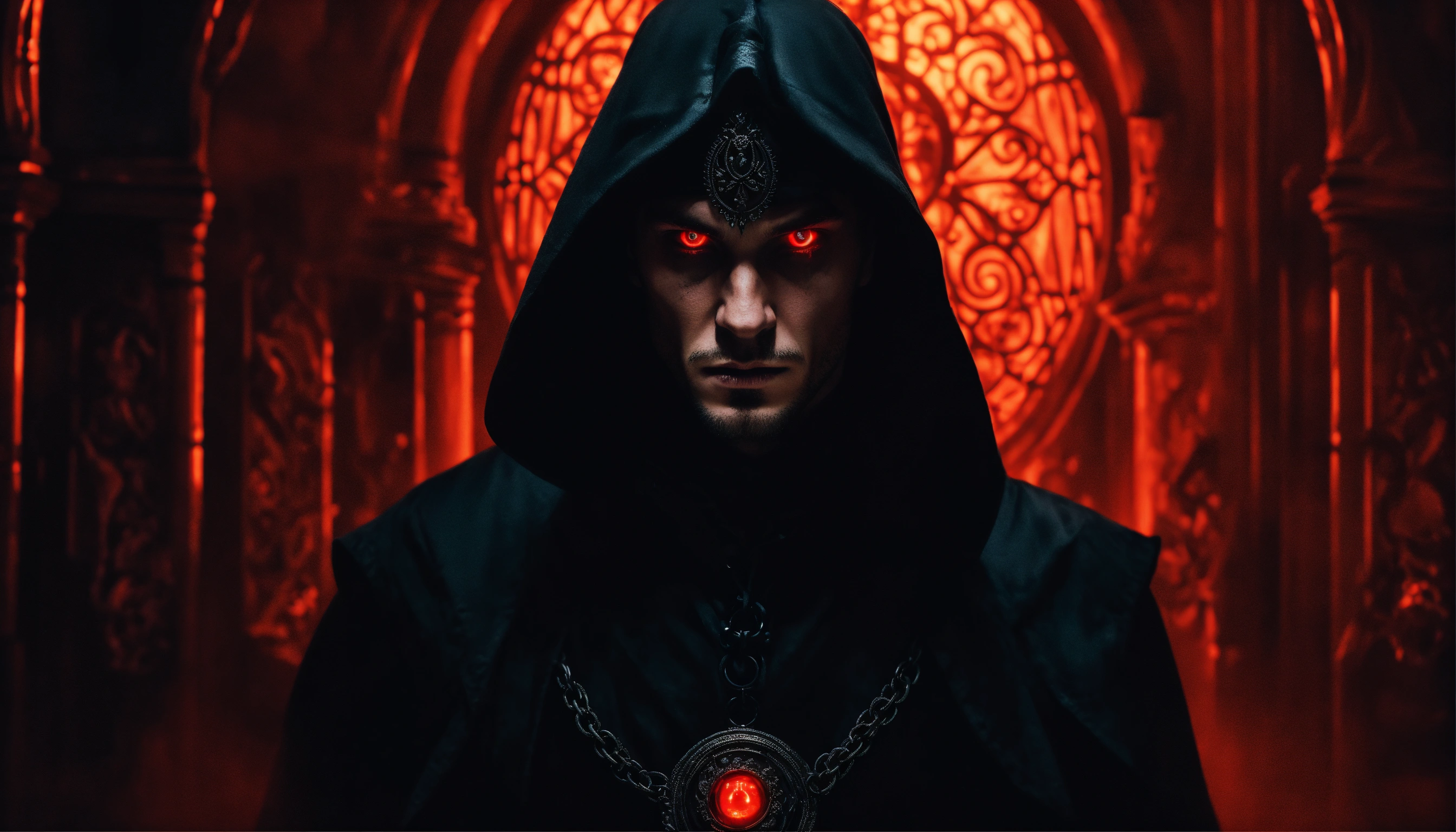 Lexica - Sinister and dramatic portrait of a young handsome French evil ...