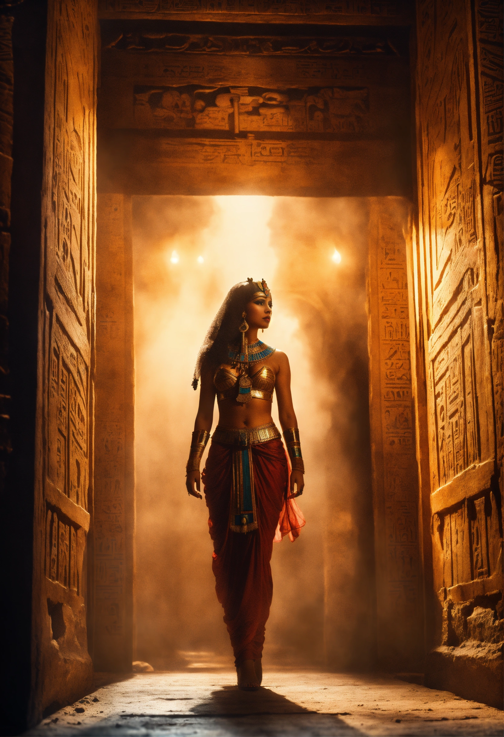 Lexica - An epic fantasy scene in ancient Egypt featuring gorgeous and ...