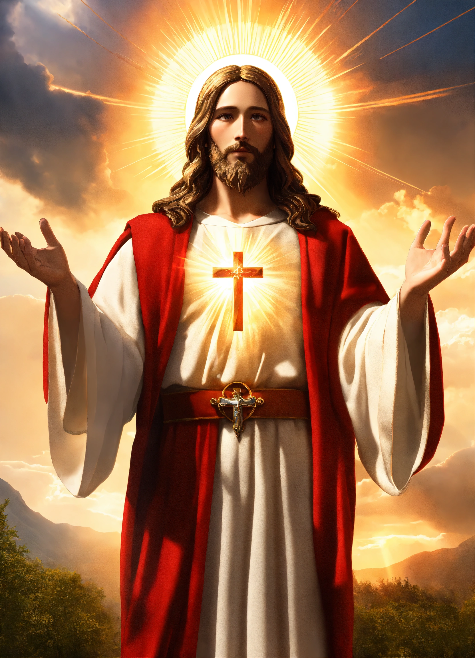 Lexica - Unreal engine render of 8k Jesus Christ sacred heart perfect ...