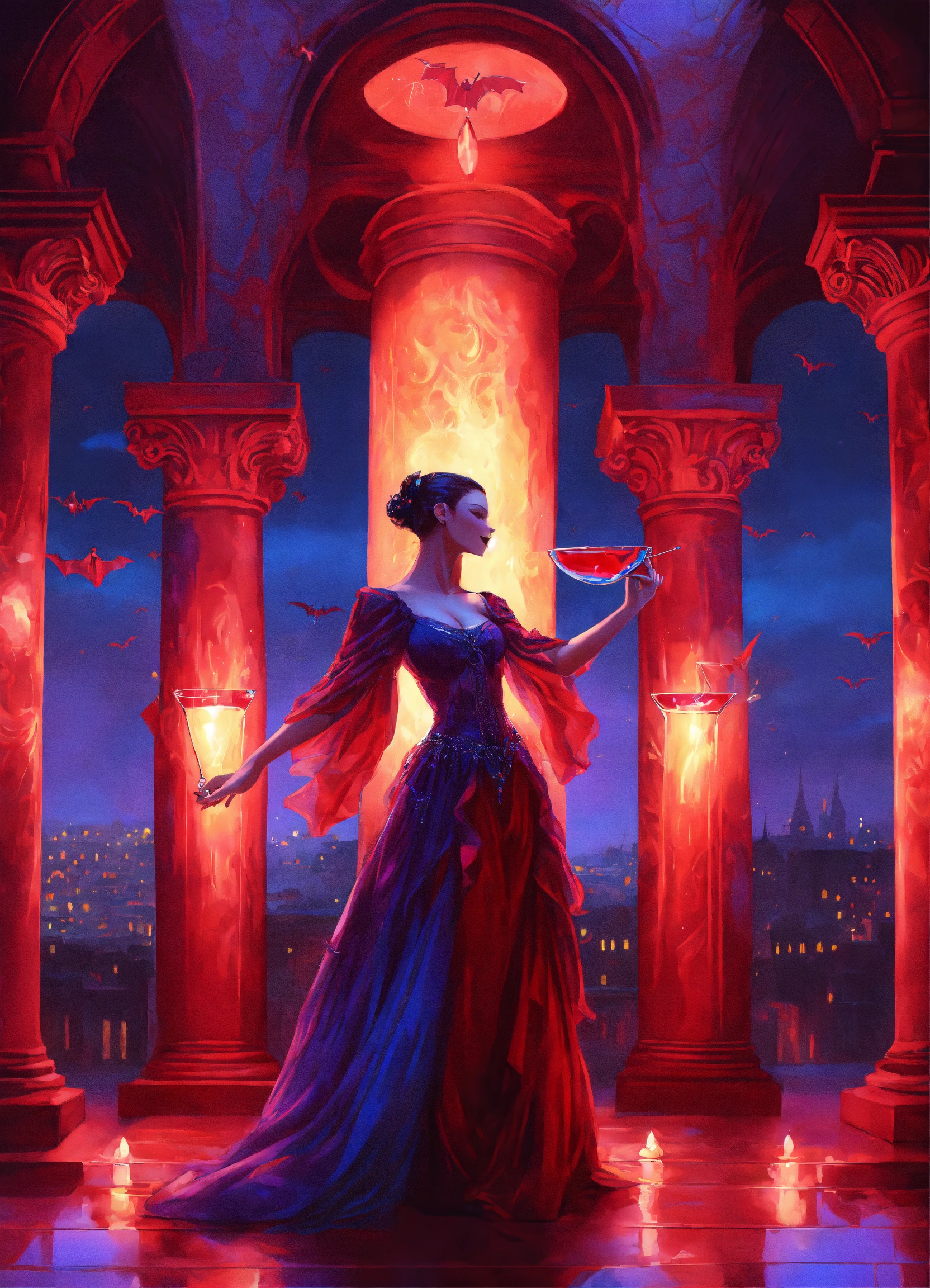 Lexica - All glassblowing superrealism style urban vampire style THREE ...