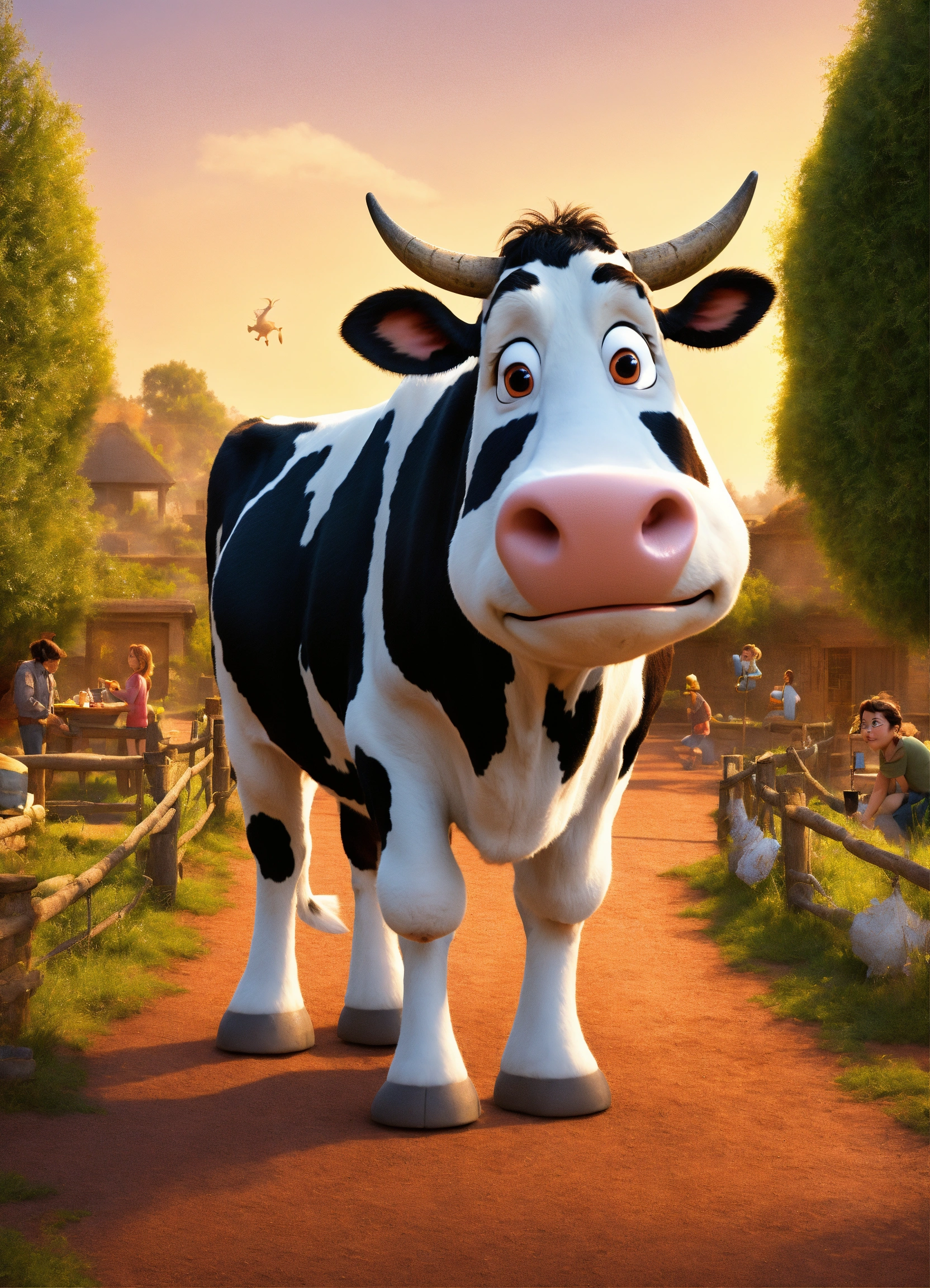 Lexica - Pixar Animation charachters cow
