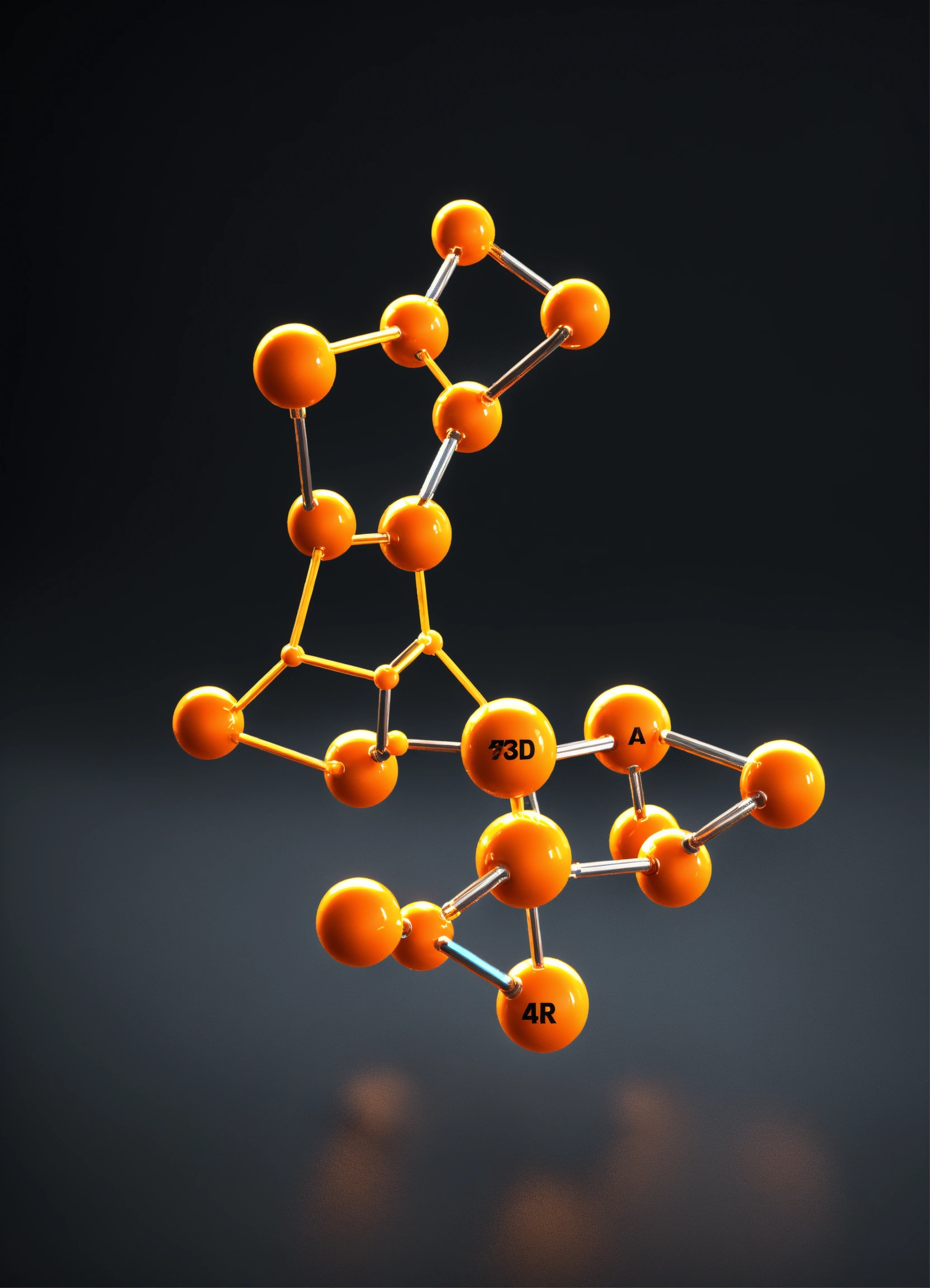 Lexica - A chemical structure of testosterone for a logo, full shot, 3D ...