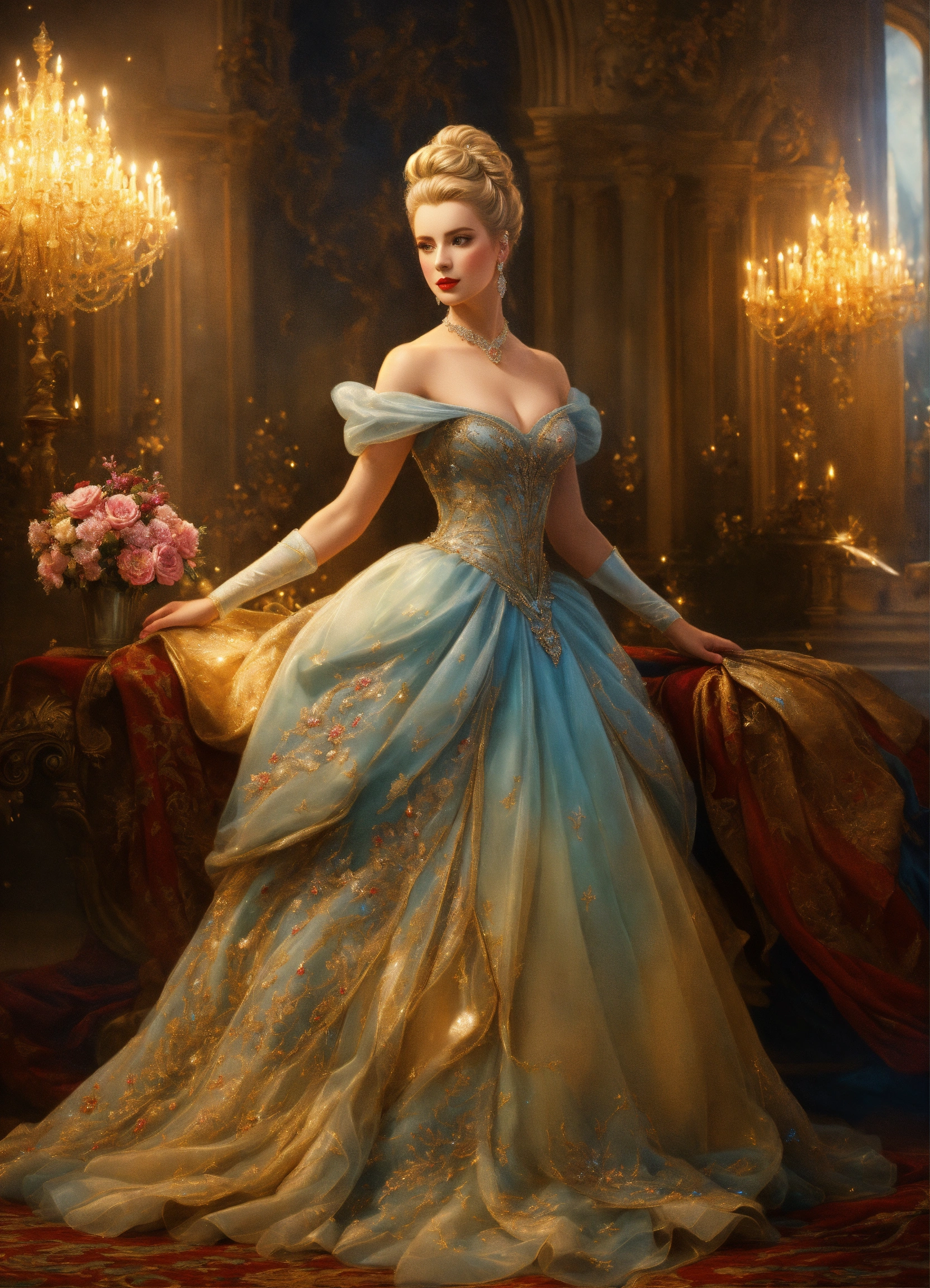 Lexica - "Cinderella as legendary opera primadonna", huge updo ...