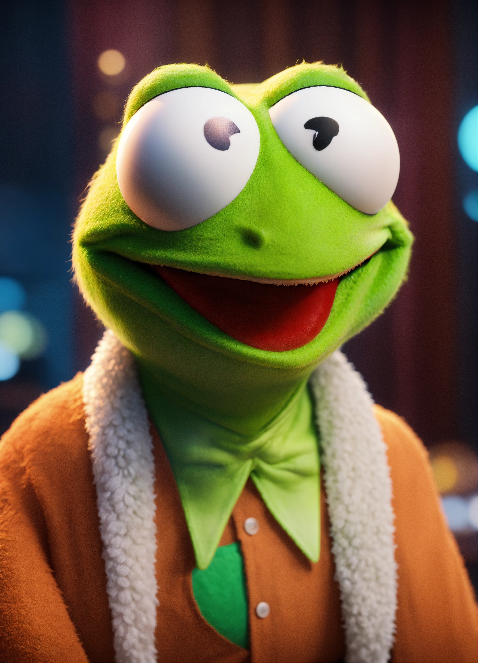 Lexica - Anime of angry kermit the frog, anime, octane render, a head ...