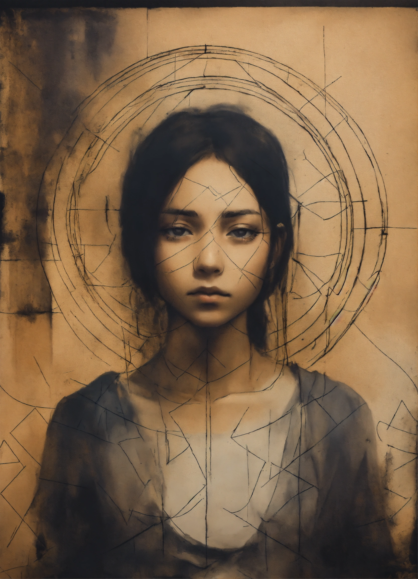 Lexica - Create a poster with the outline of a personification of ...