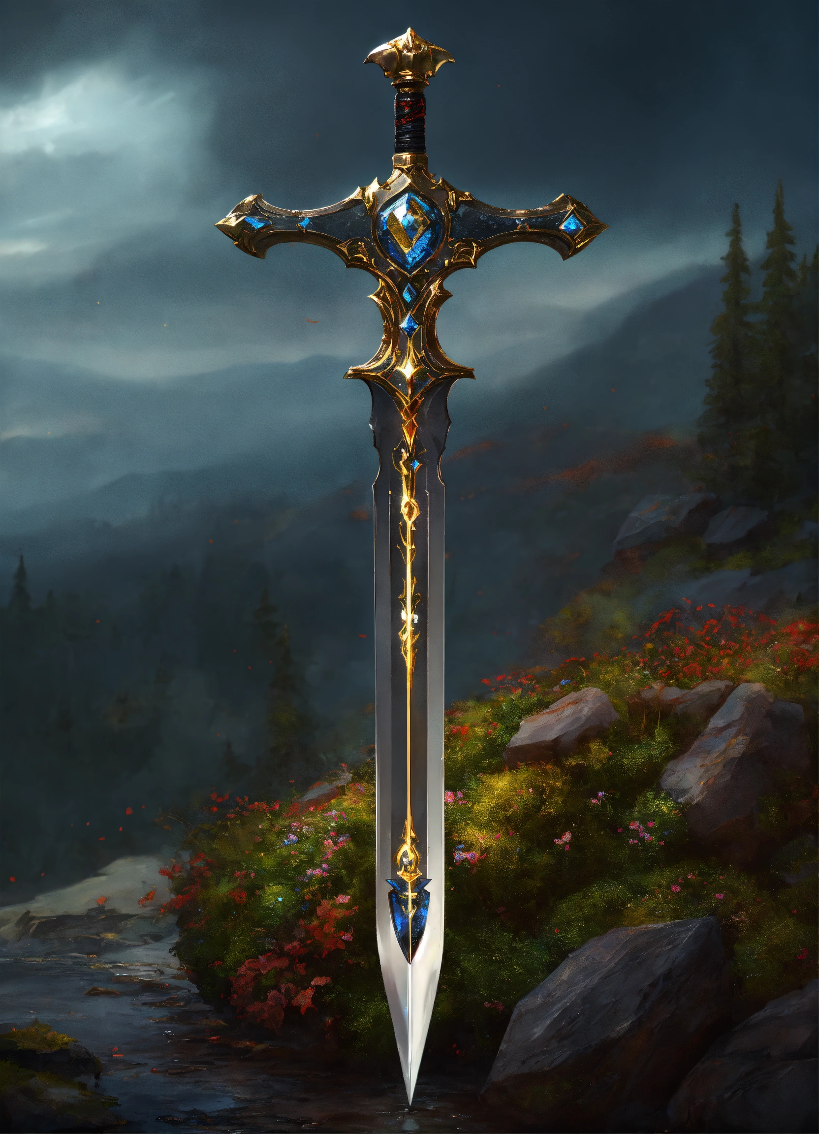Lexica - Obsidian energy black sword artifact