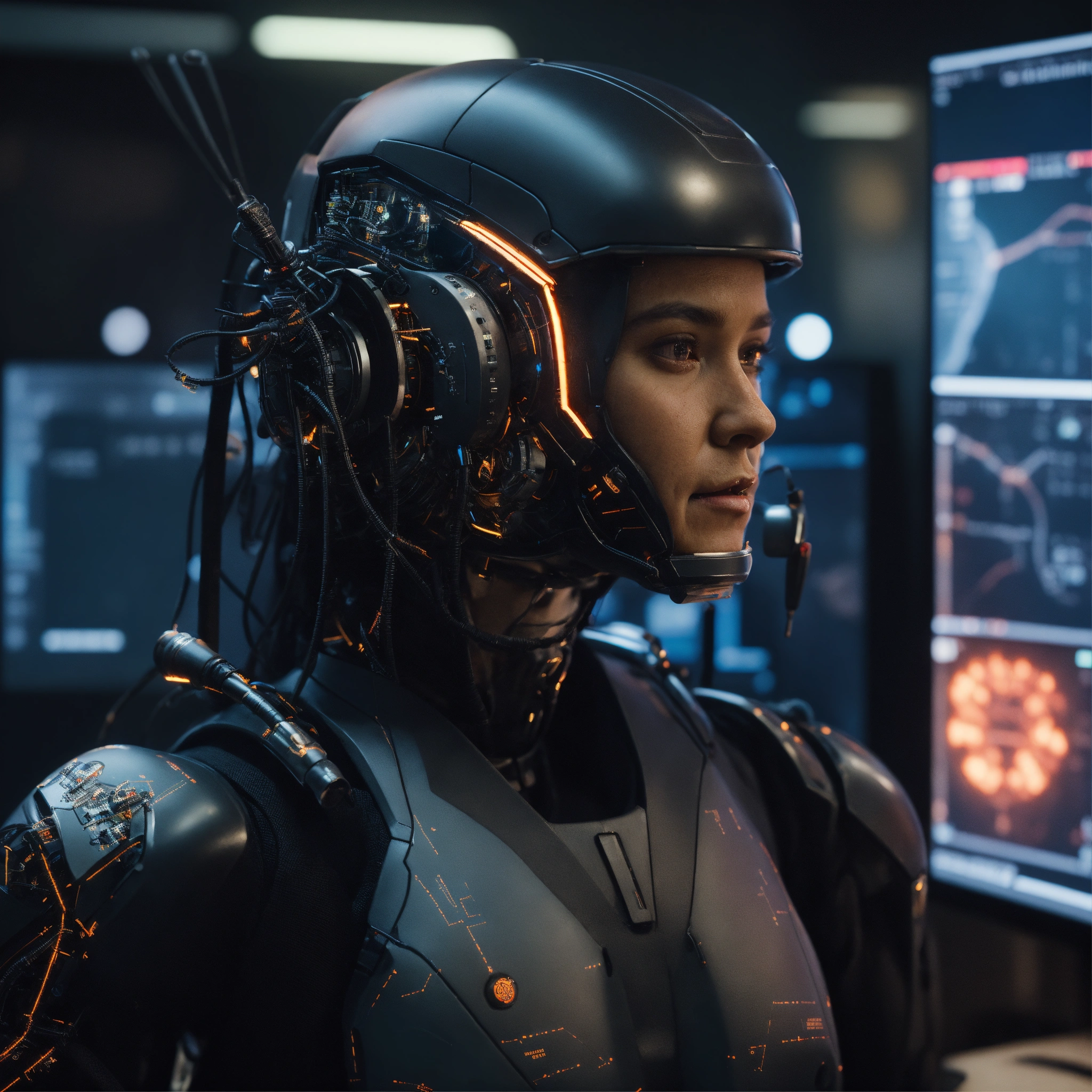 Lexica - Black cockroach faced humanoids with detailed circuit markings ...