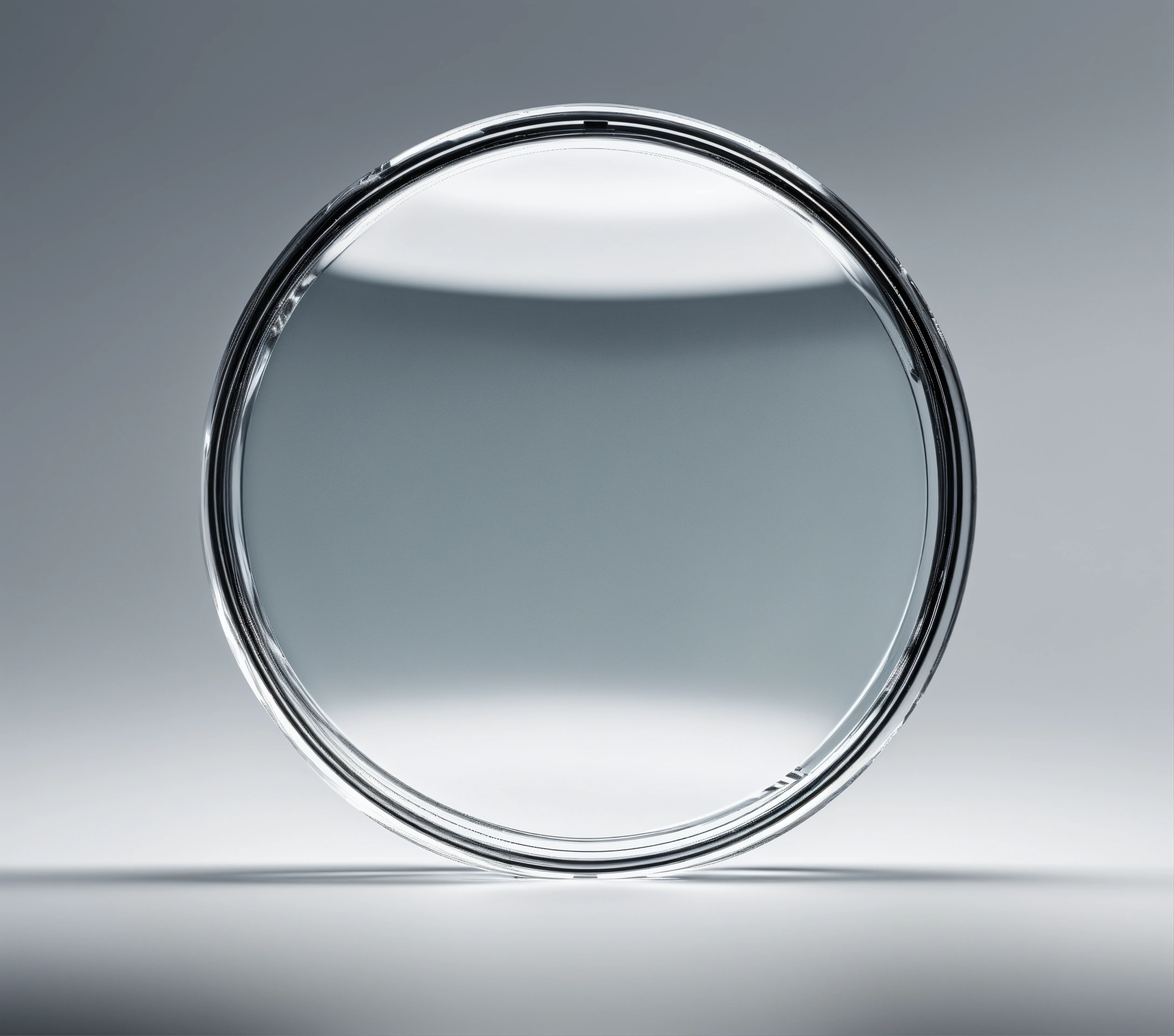 Lexica - Optics glass thin circle side view rotated, illuminated ...