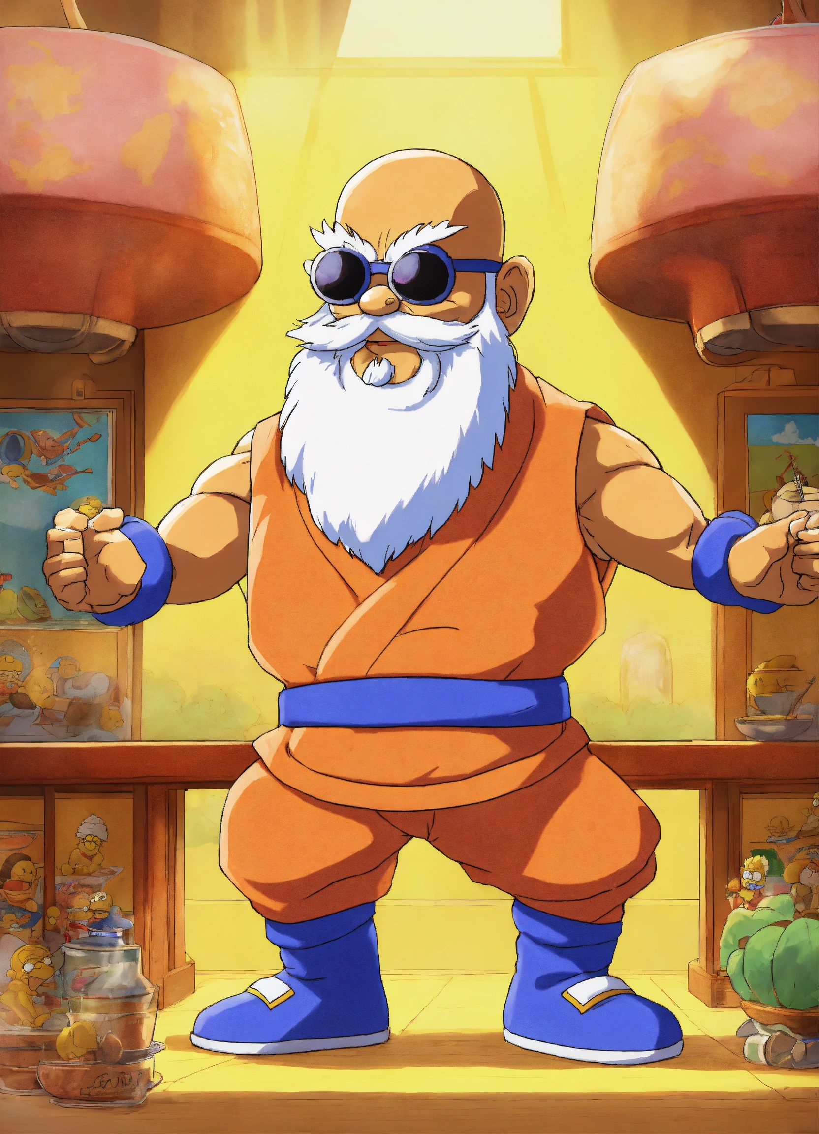 Lexica - Dbz master roshi as a simpson show character