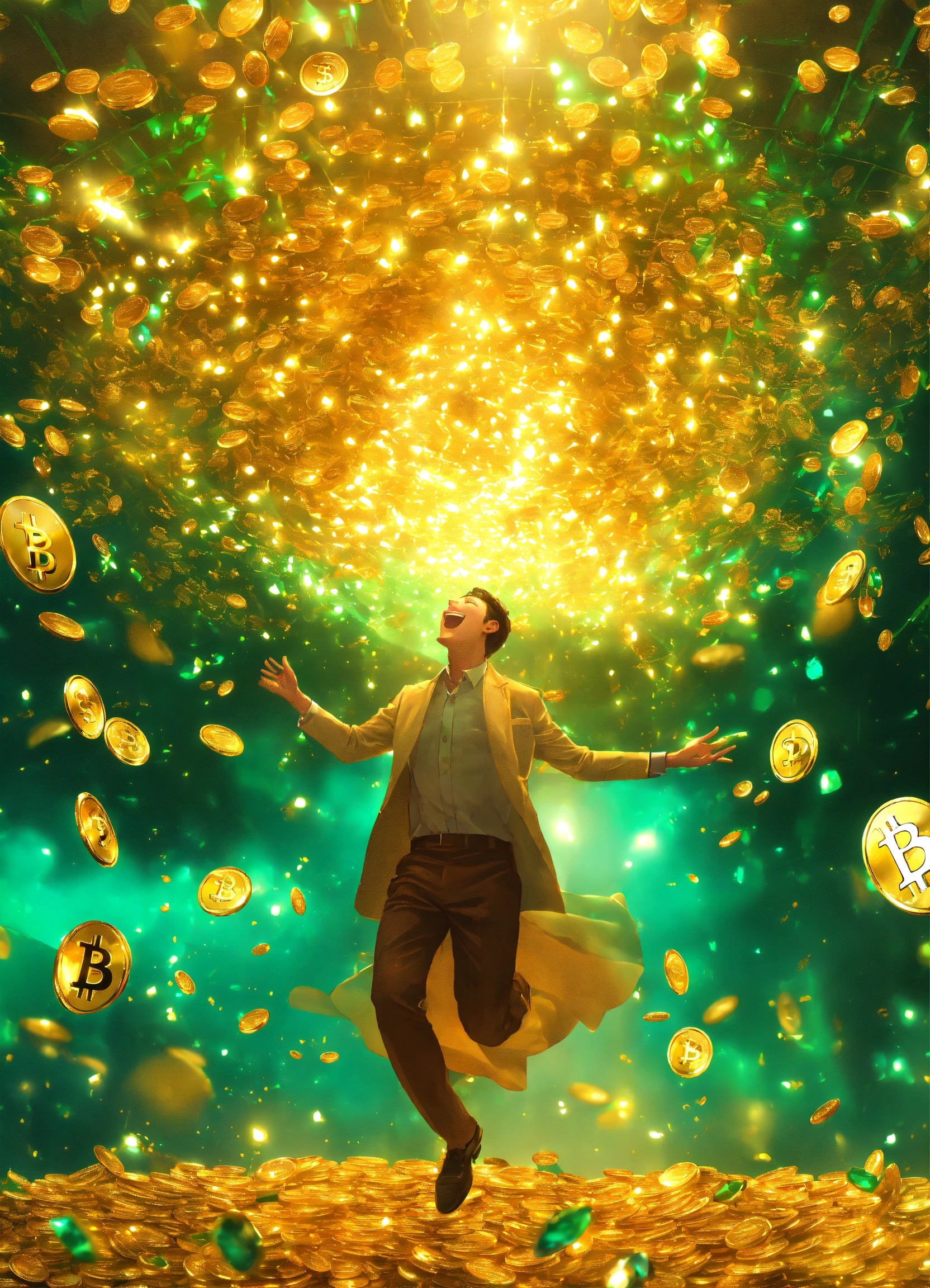 Lexica - A person with an ecstatic expression, their face radiating ...