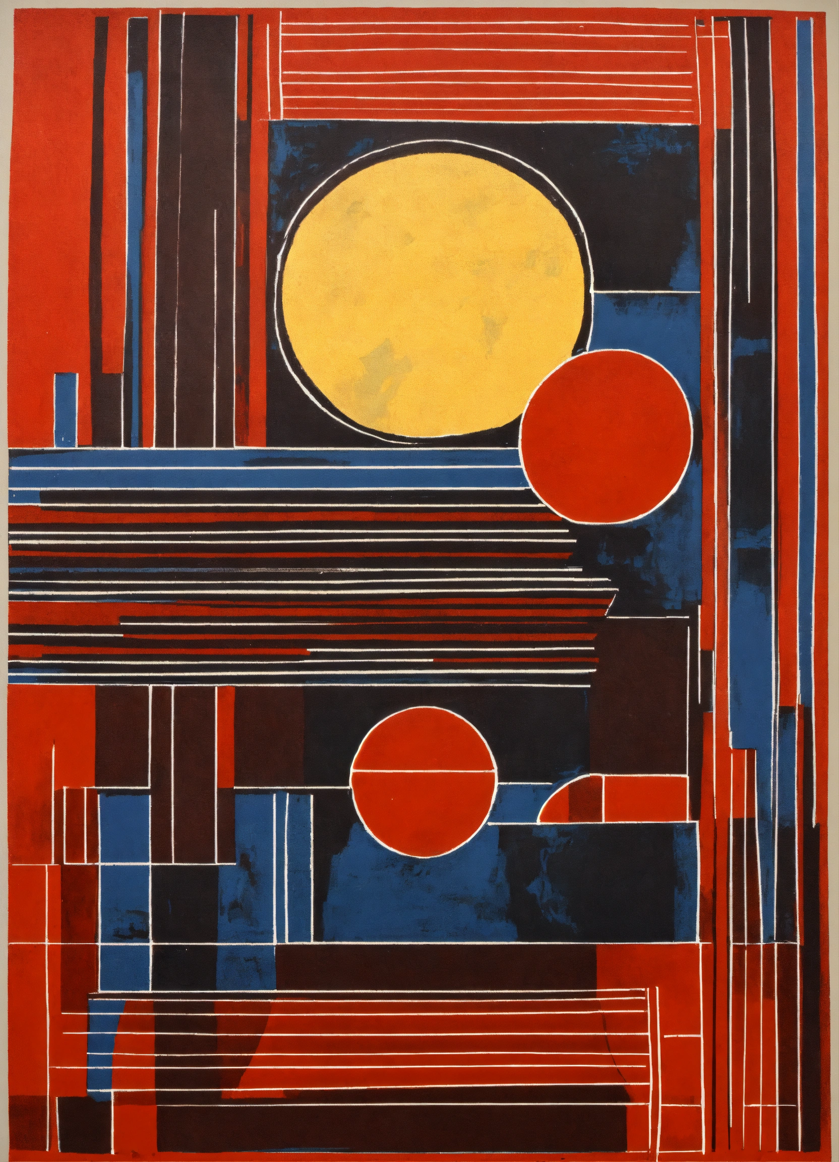 Lexica - Linocut, abstract art, drawing in the style of Emil ruder