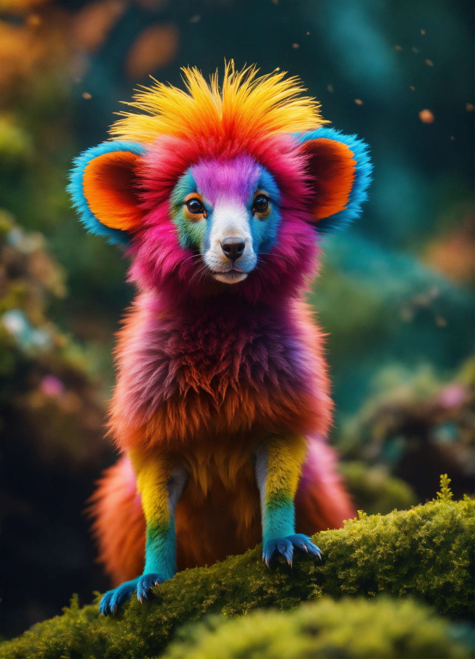 Lexica - Ultra beautiful colorful fuzzy animals in a beautiful world ...