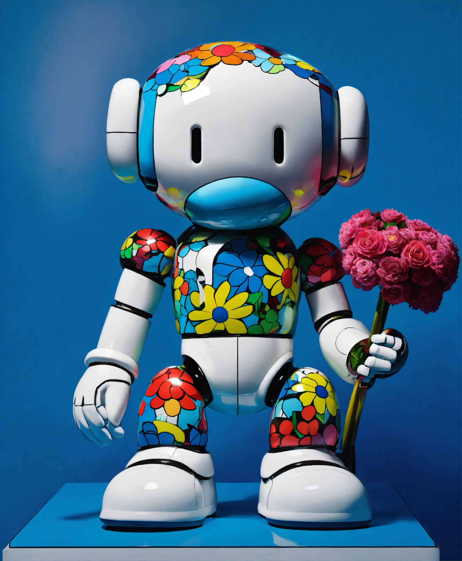 Lexica - Kaws flowers Robot jeff Koons Murakami Ceramics Pop Art Blue ...