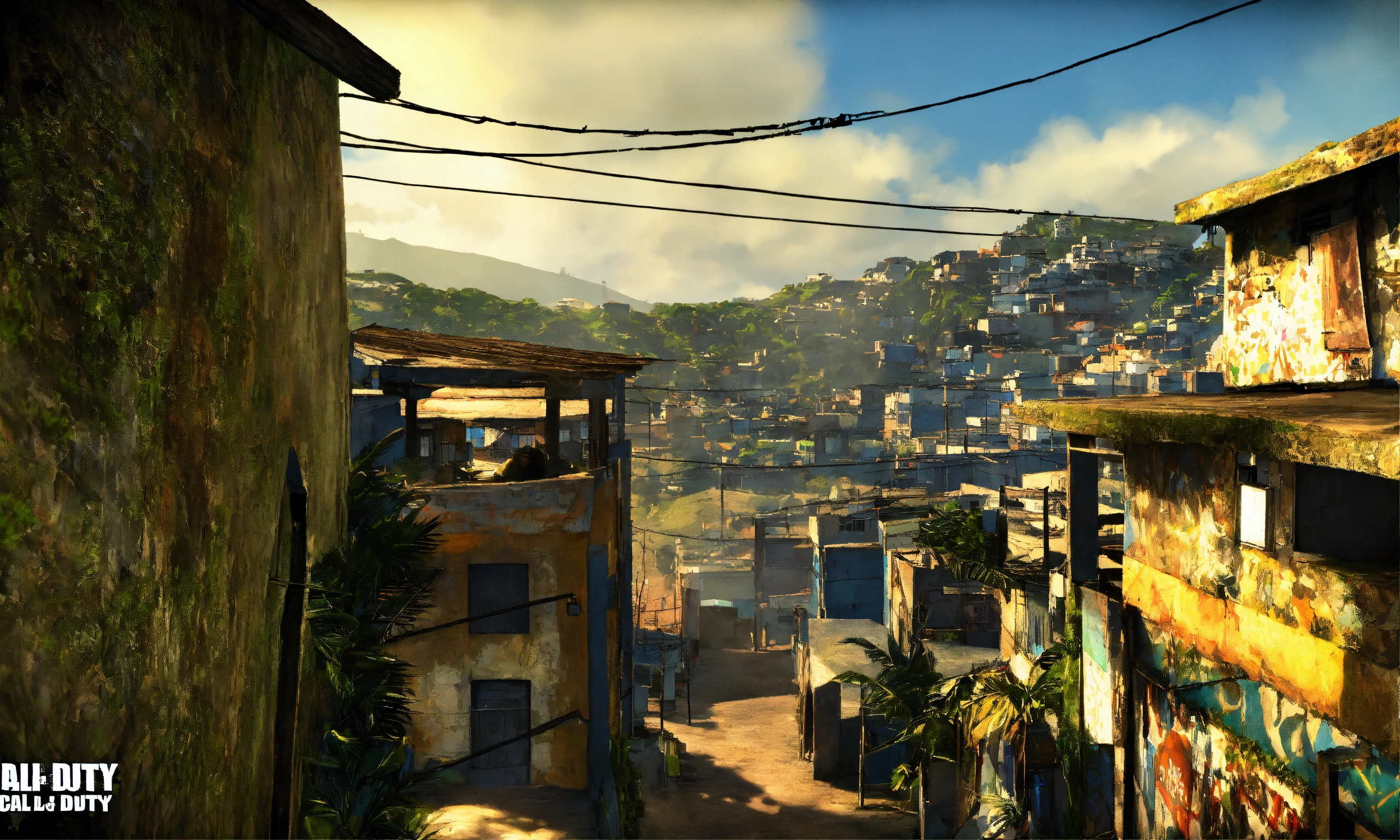 Lexica - Favela call of duty, blue sky