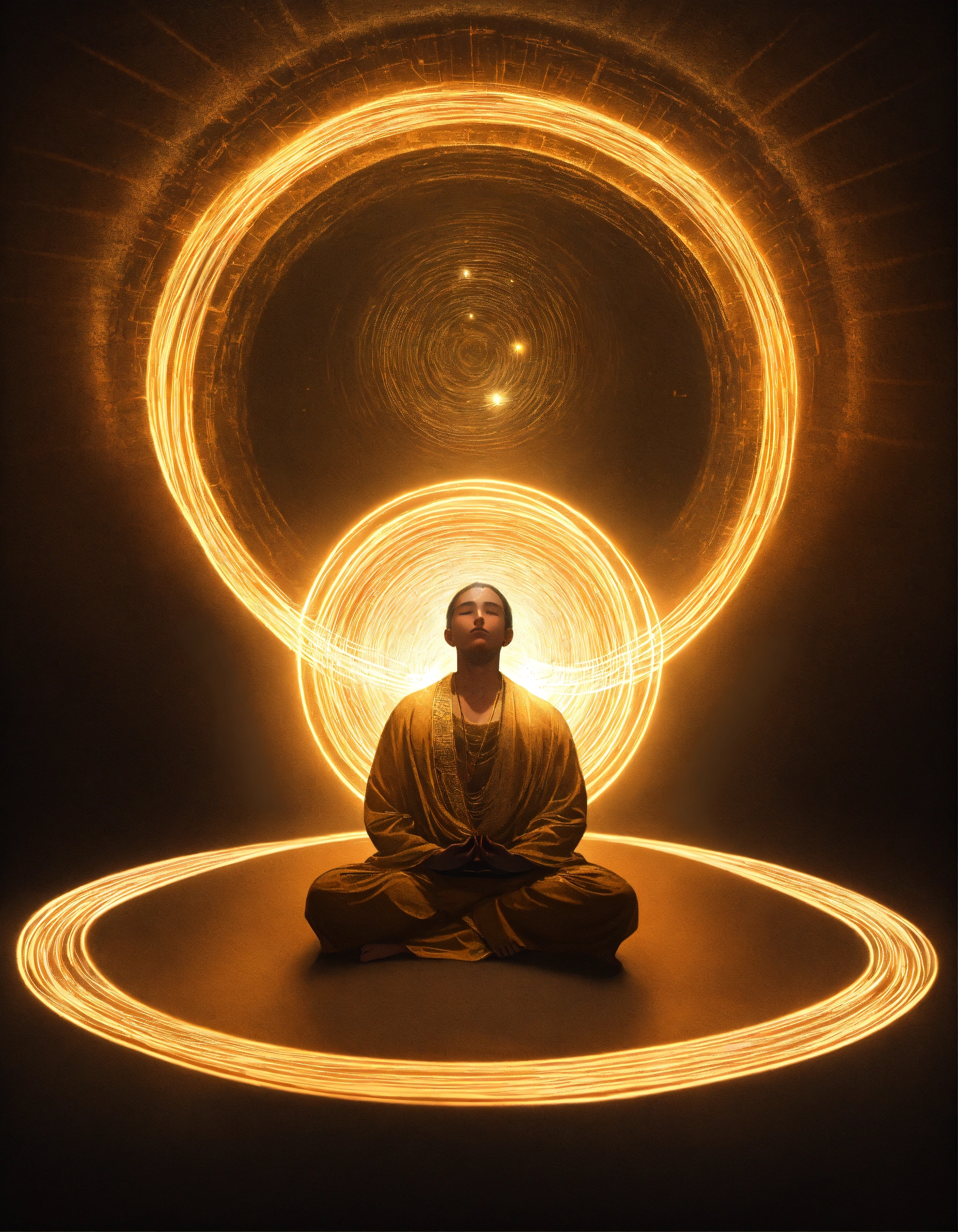 Lexica - A being of light in a meditation position. Above his head ...