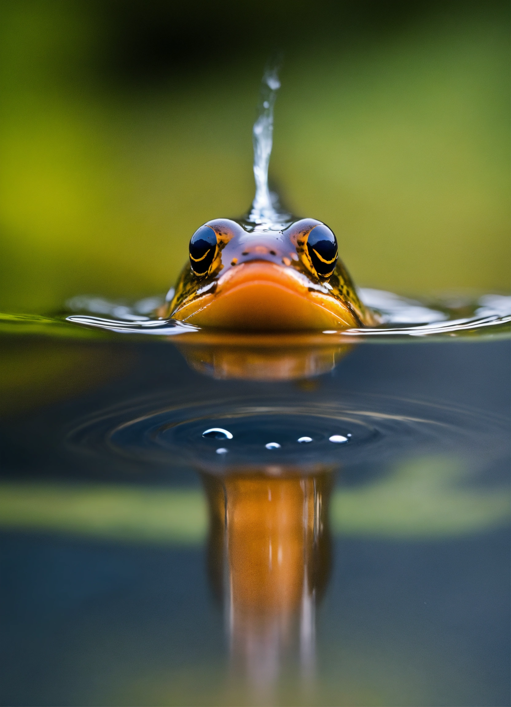 Lexica - The water drop falls below the water surface, it morphs into a ...