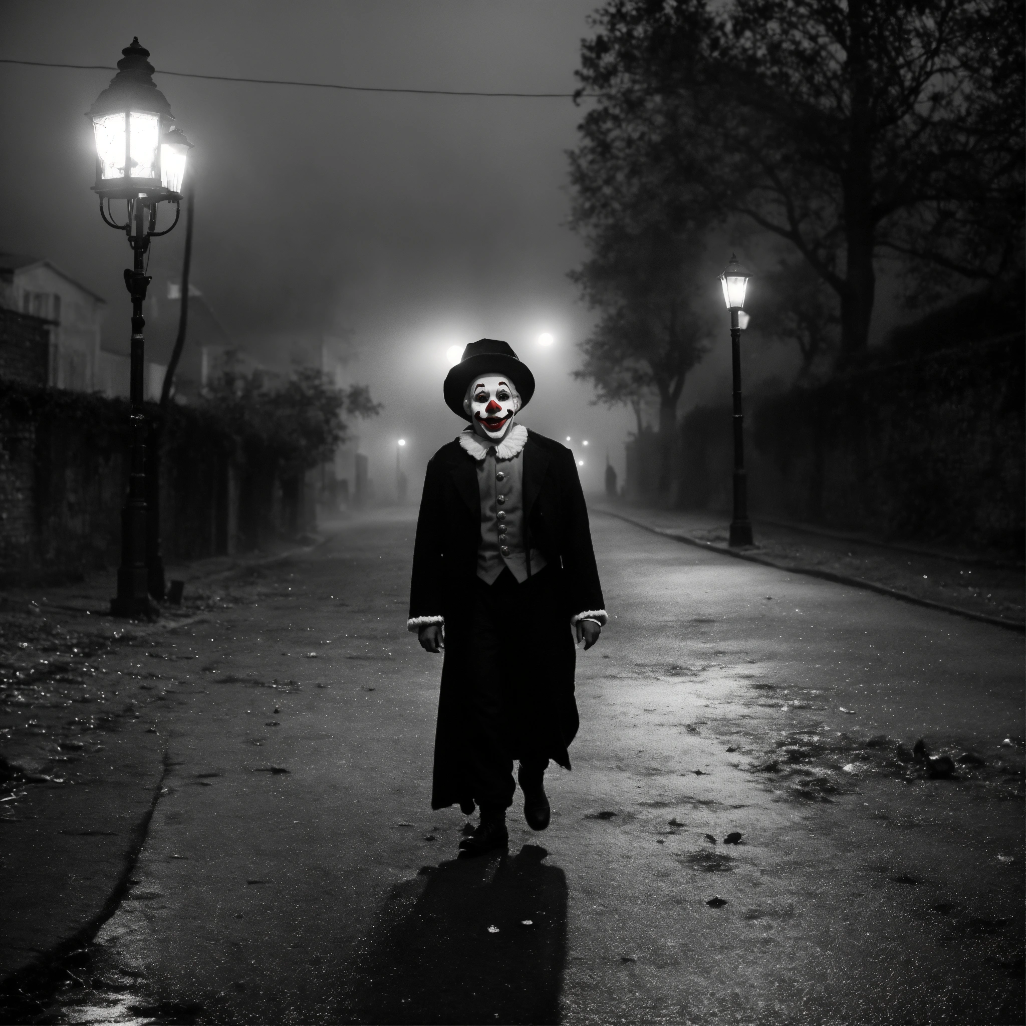 Lexica - Inquietante terrorifica fotografia del año 1900, payaso adulto ...