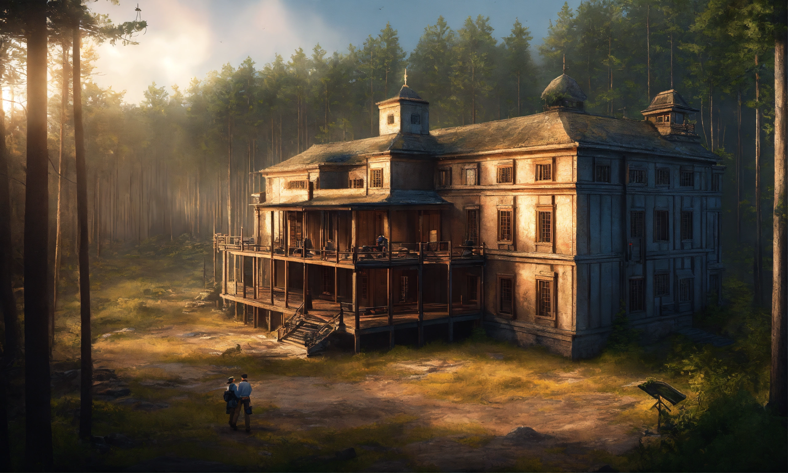 Lexica - Floorplan of Colonial frontier fort surrounded by pine forest ...