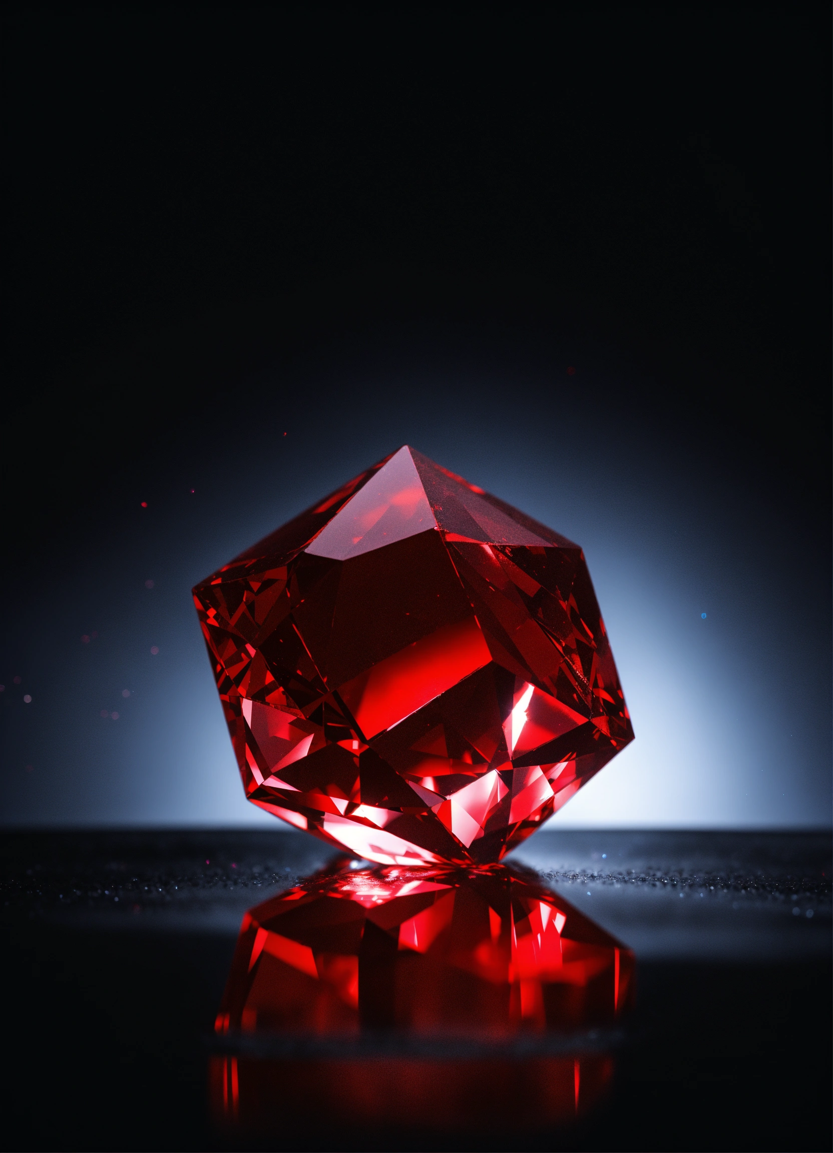 Lexica - Hyper realistic red opaque sparkling crystals in air with ...