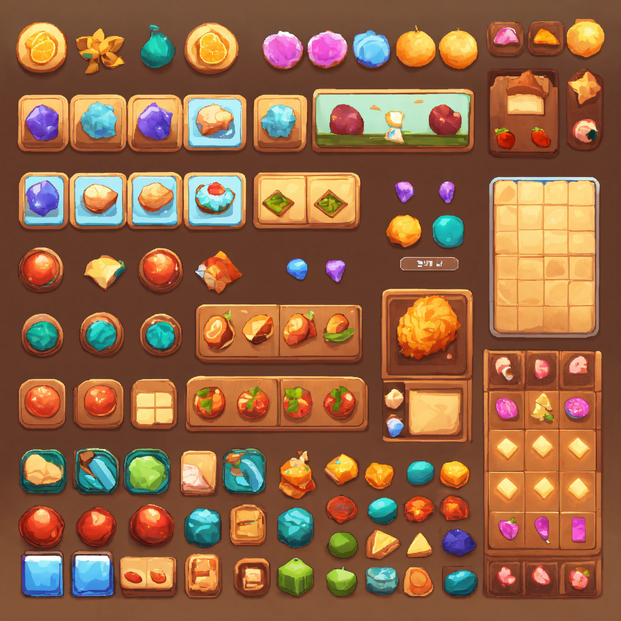 Lexica - Casual simple UI spritesheet, match 3, casual simple 9 slice ...