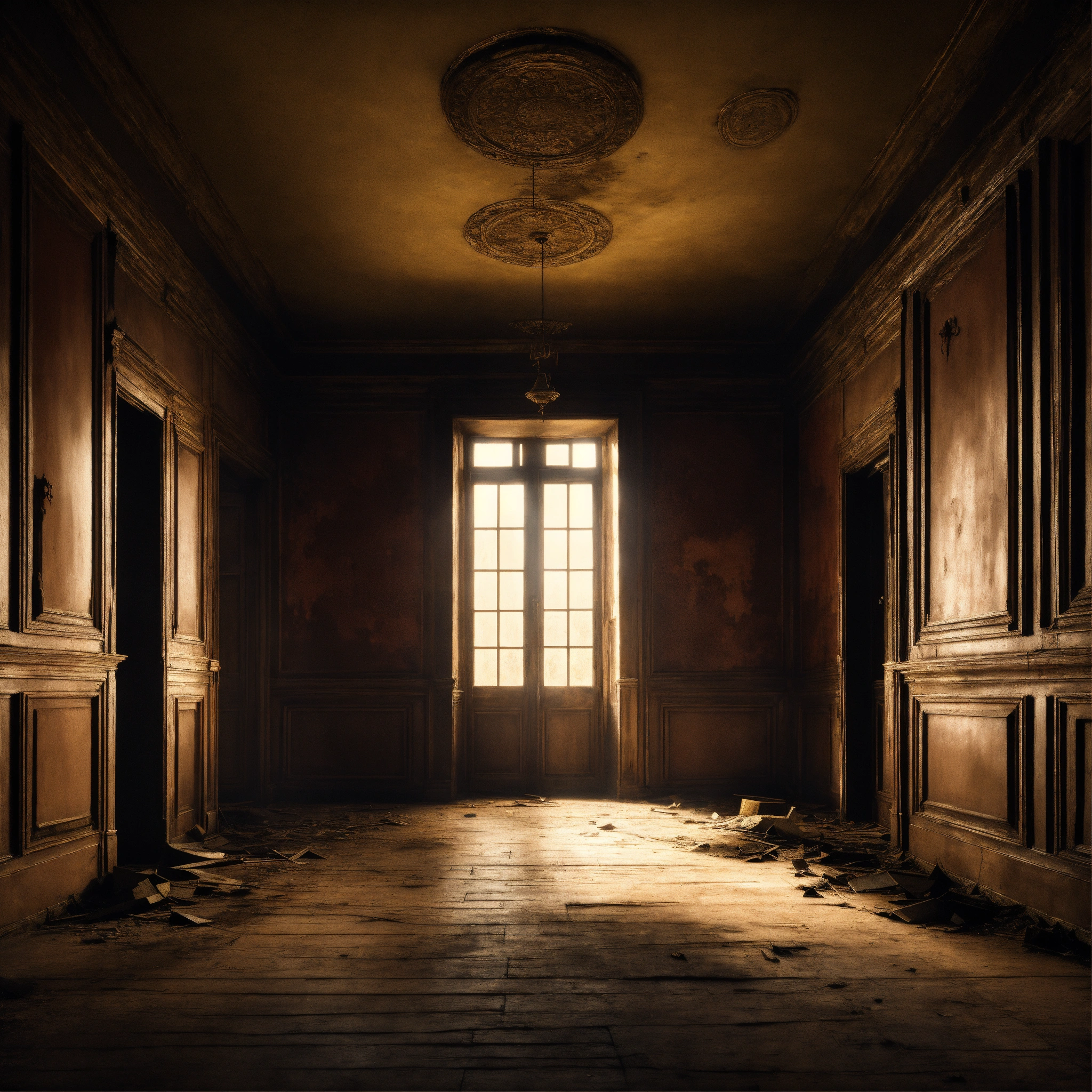 Lexica - Imagined depiction of an old, abandoned room devoid of any ...