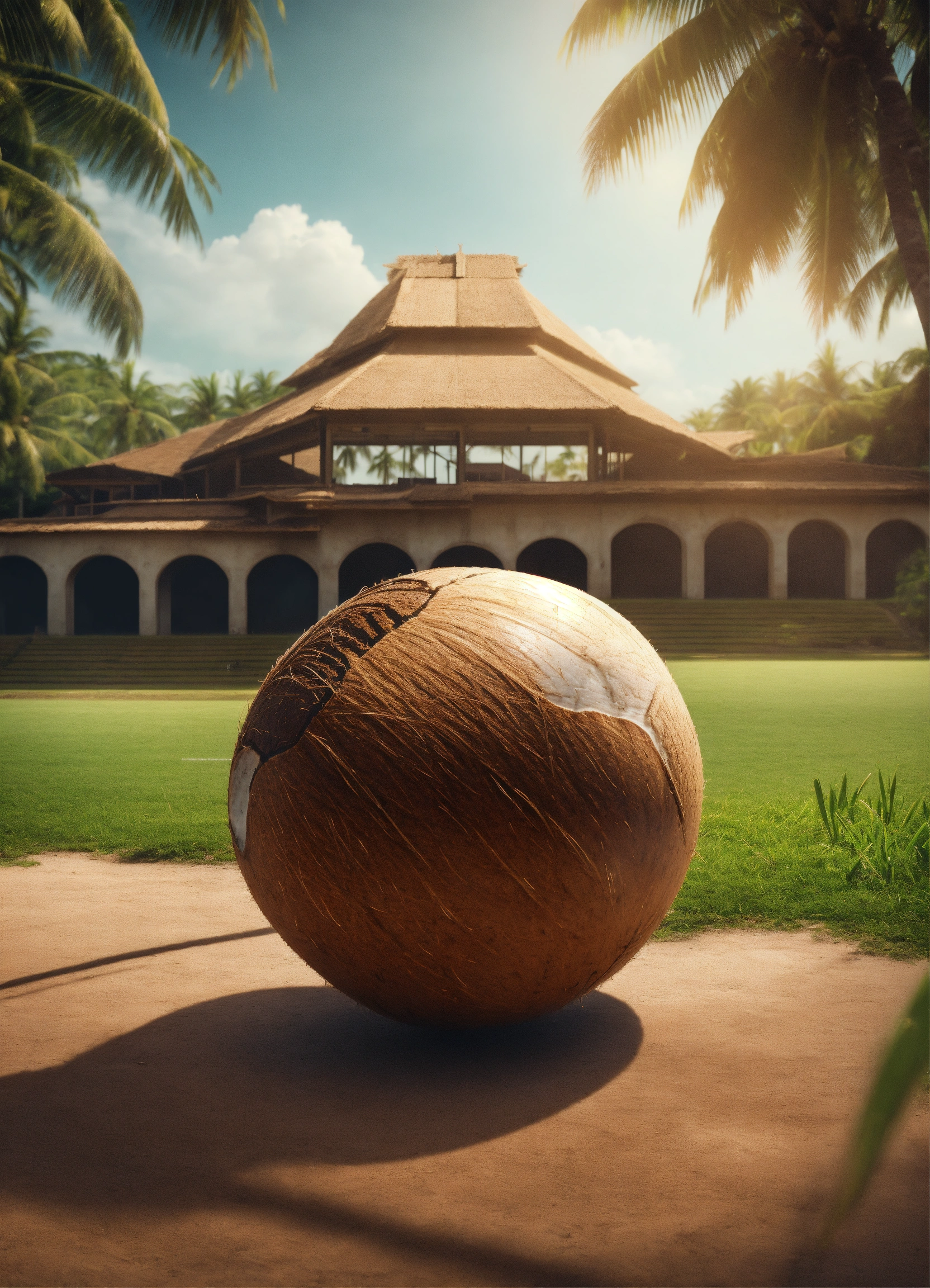 Lexica - A coconut with another coconut on it and another coconut on it and a soccer field on it ...