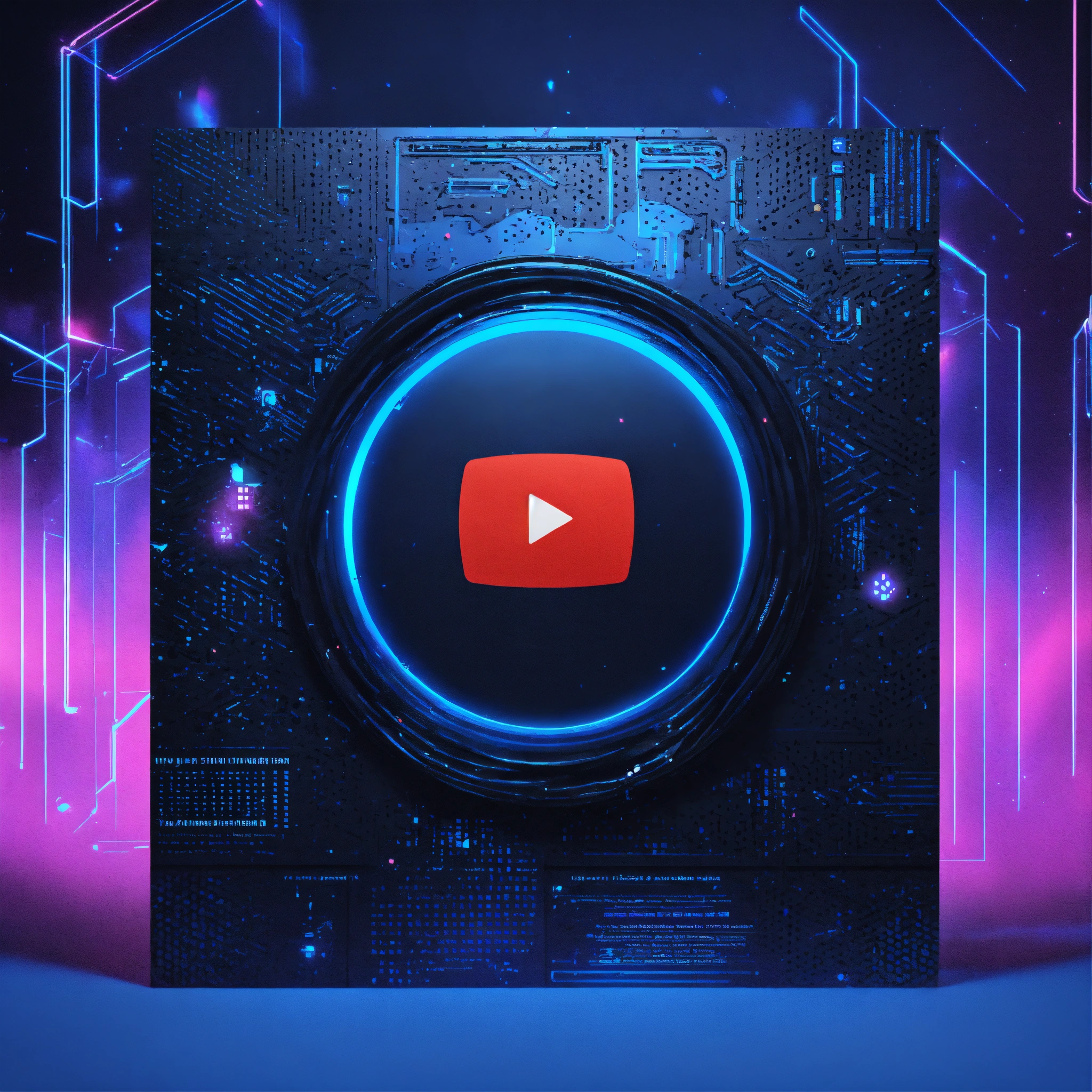 Lexica - Poster youtube 3d ux/ui background blue black animation