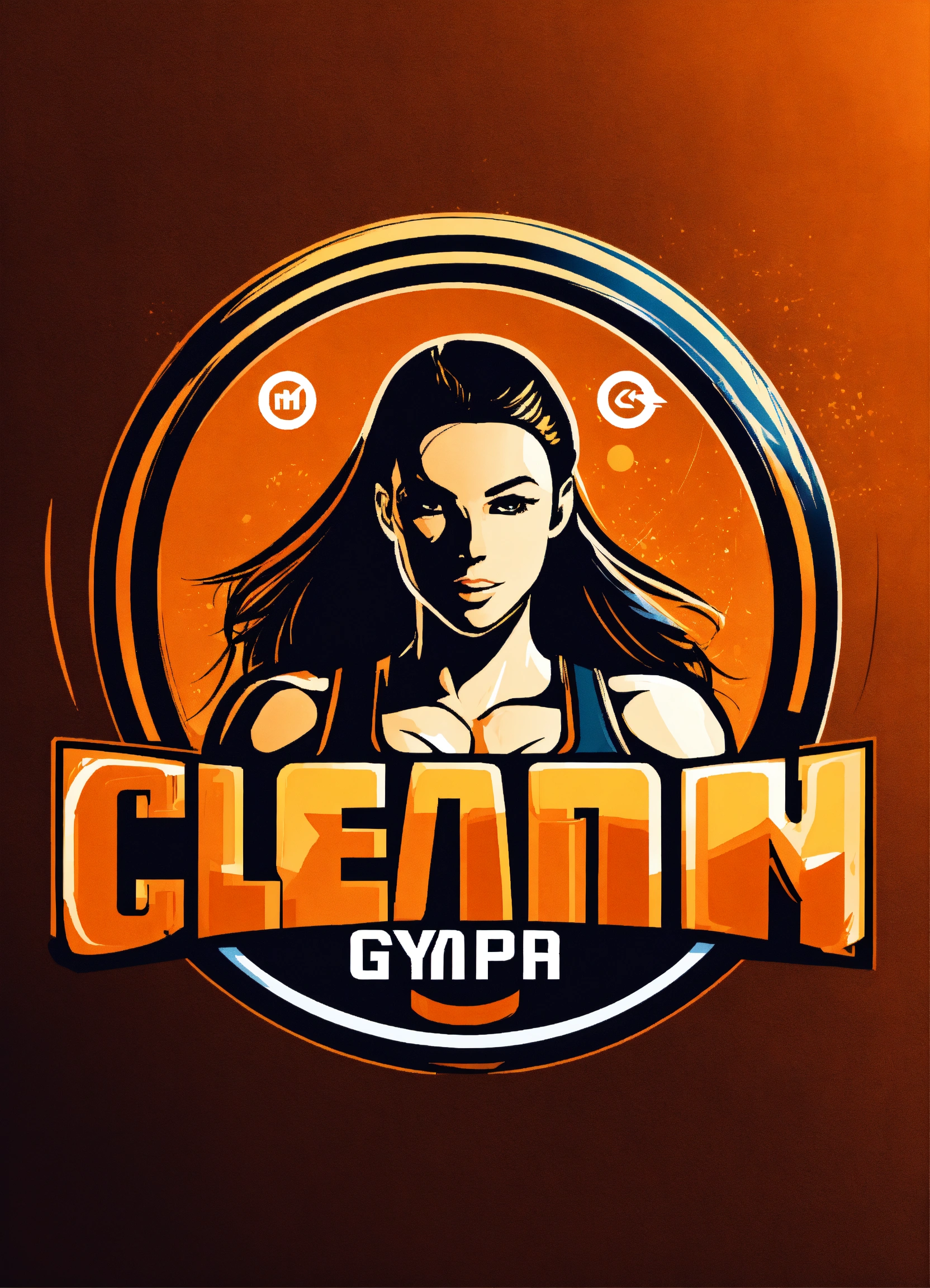 Lexica - Clean gym logo, vector, a man and a woman, energetic, workout, gym