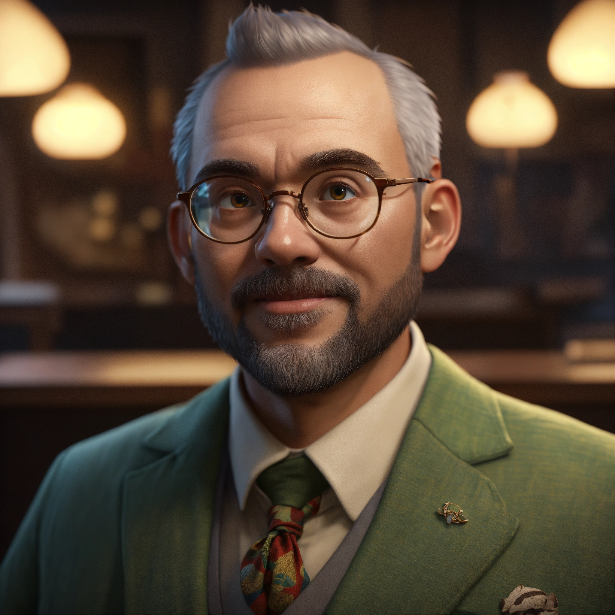 Lexica - A male professor Avatar with glasses, Closeup, unreal engine ...