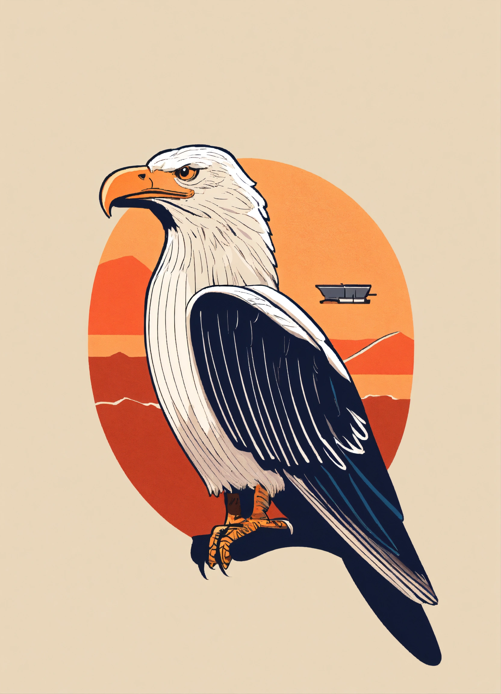 Lexica - Minimalist icon with an adler