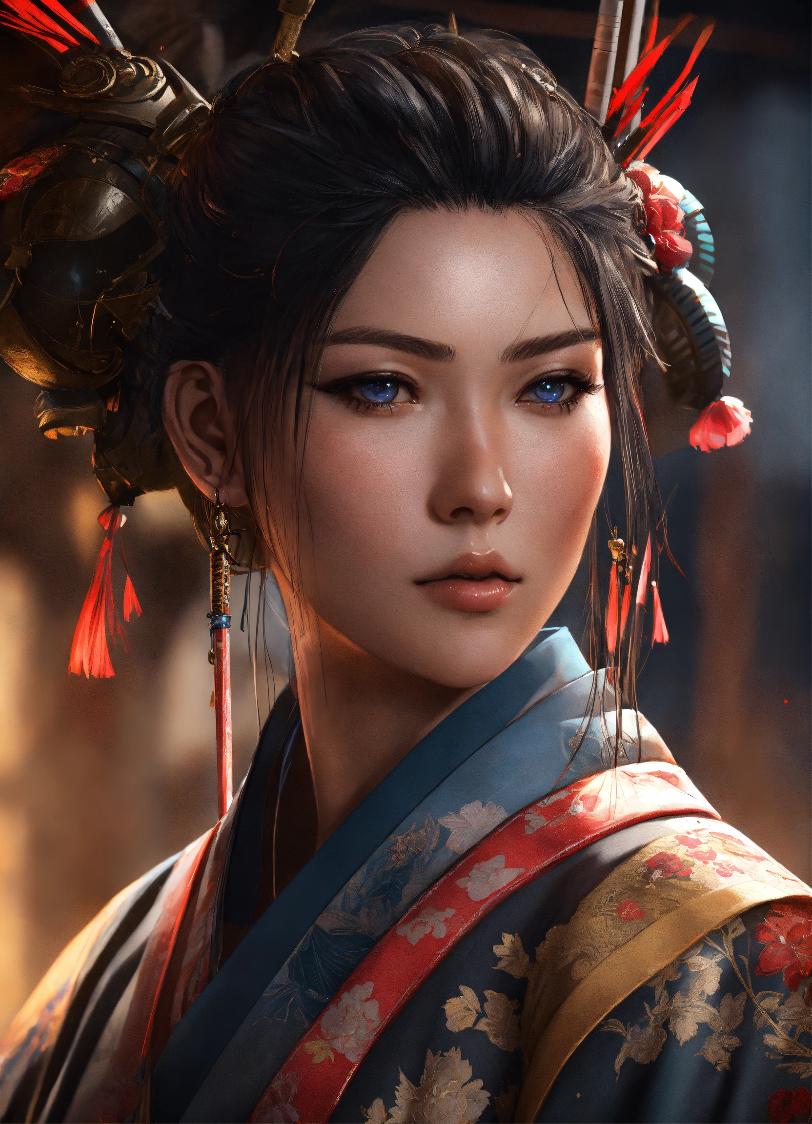 Lexica - "female Japanese ronin", heroine, katana, samurai, head and ...
