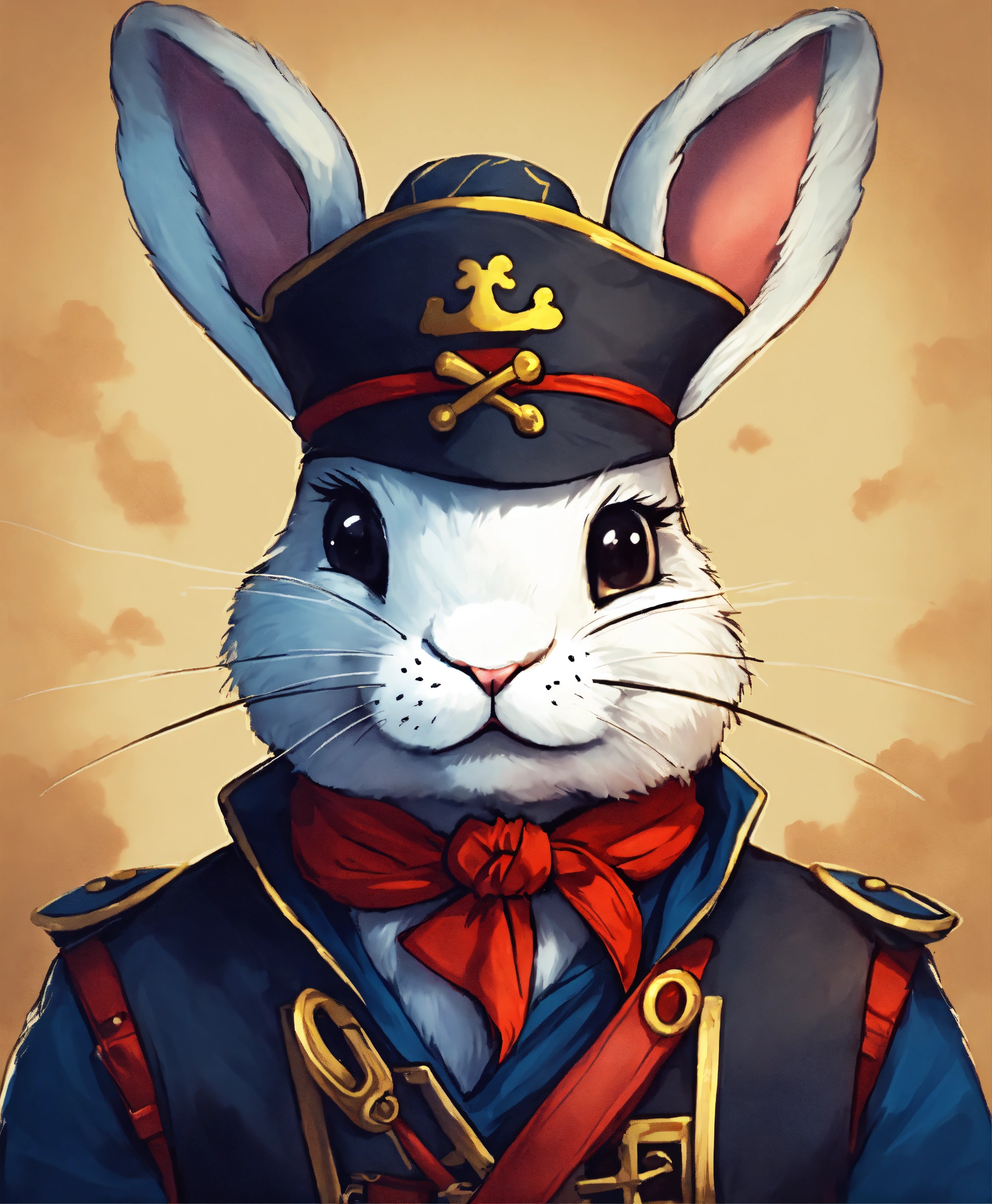 Lexica - A rebellious yet adorable cute mischevious pirate bunny face ...