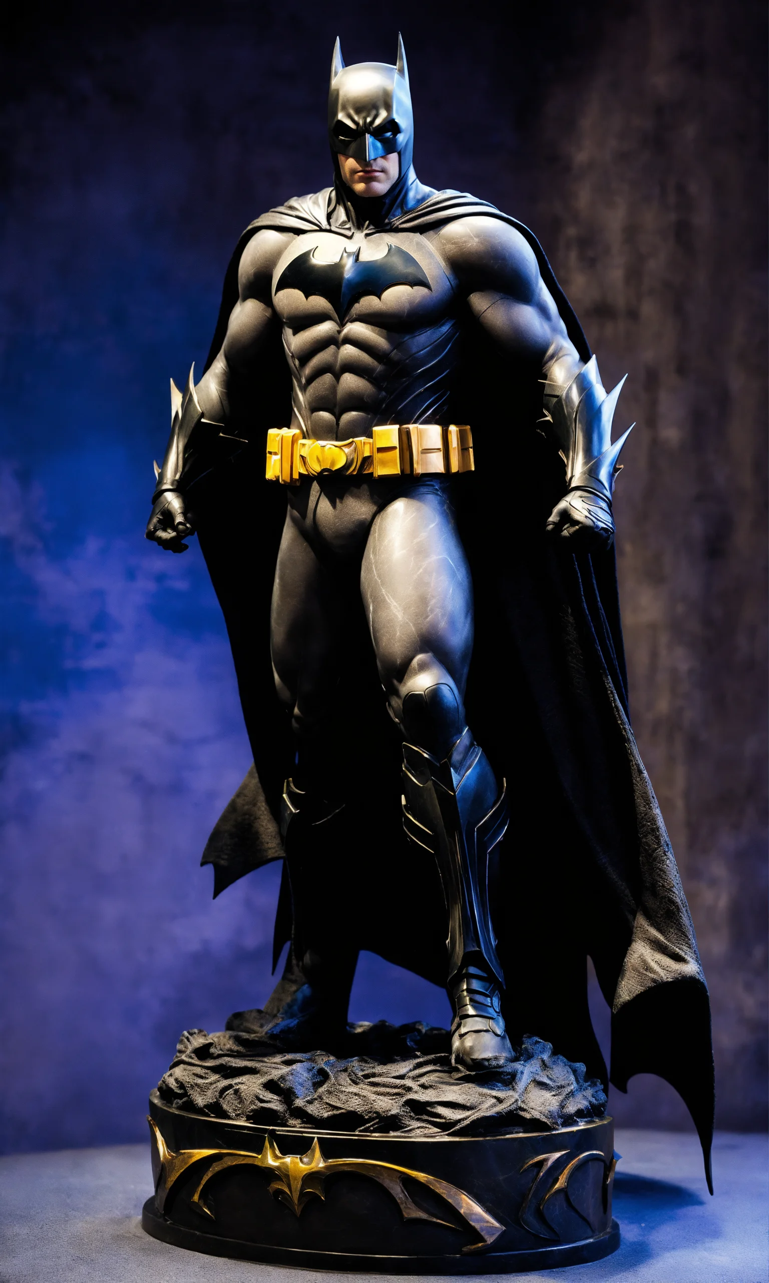 Lexica - A black marble sculpture of the Batman in the style of ...