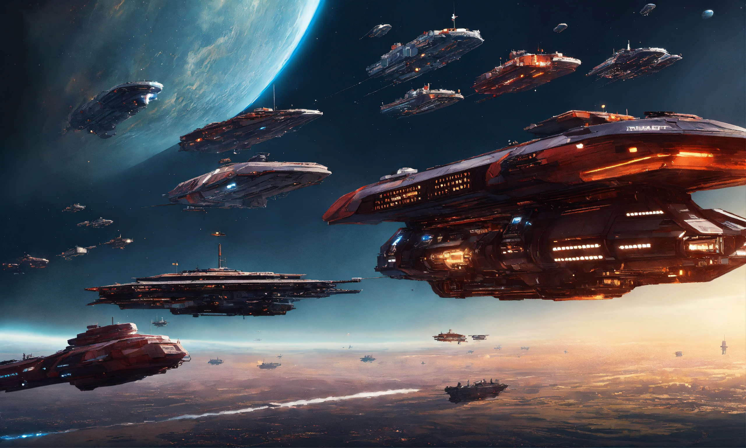 Lexica - A perfectly accurate image of a fleet of ships from The ...