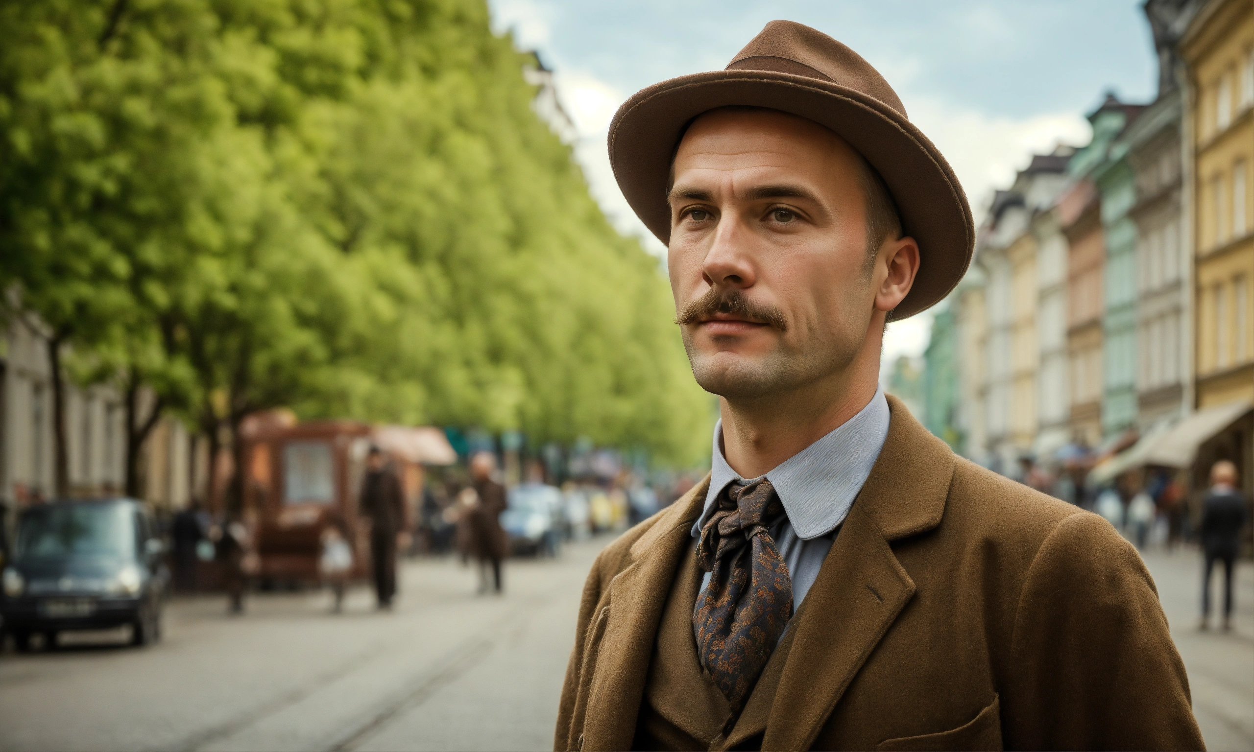 Lexica - Cute poland man in full haight 1920-1930 on streen in warshaw ...