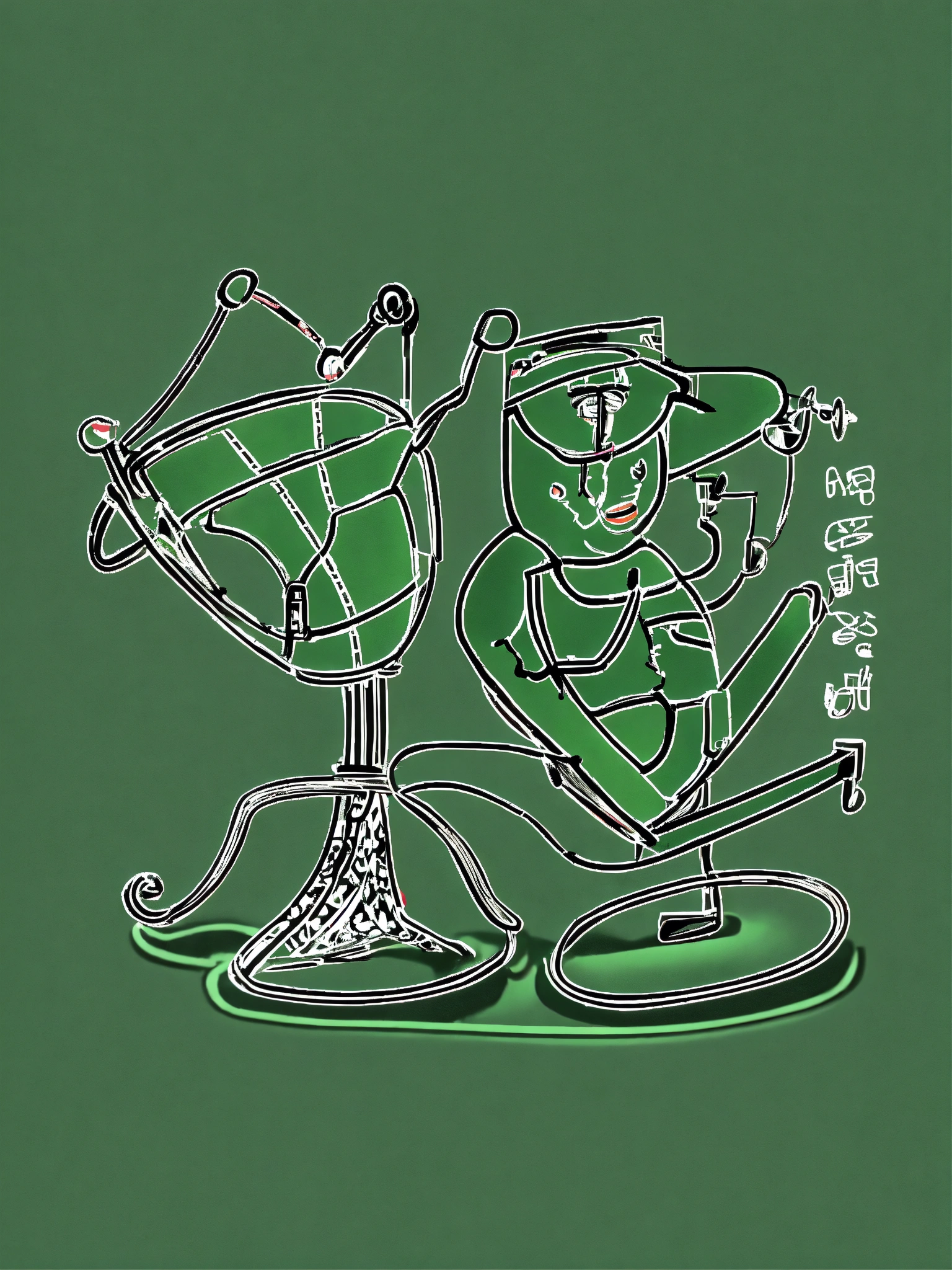 Lexica - MAKE THIS IMAGE A DOUBLE LINE DRAWING